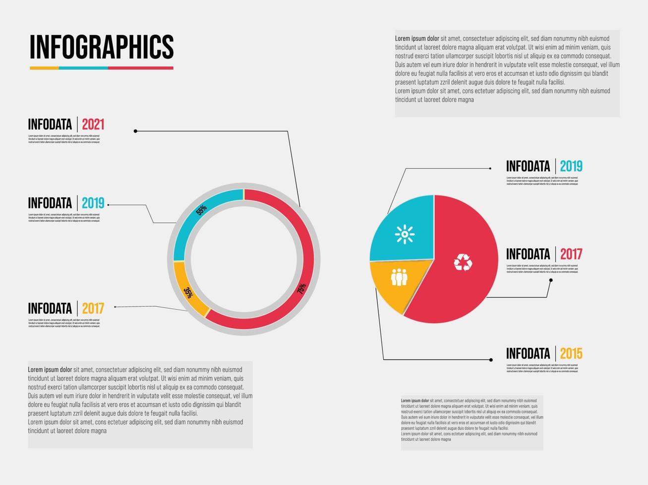 Collection business info-graphic elements data visualization vector ...