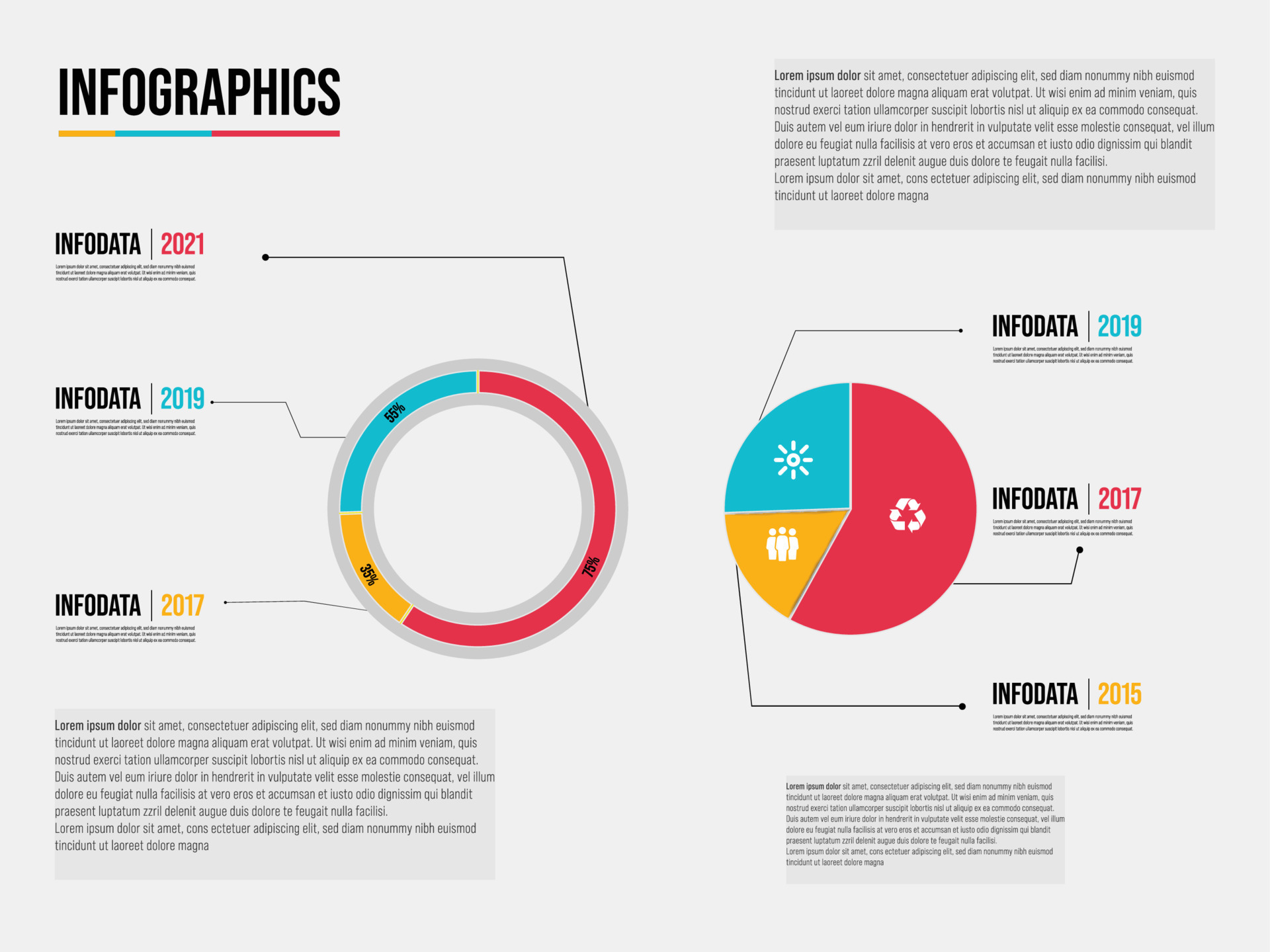 Collection business info-graphic elements data visualization vector ...