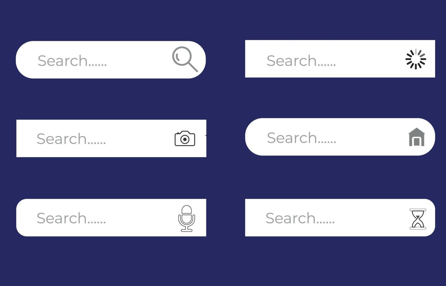 Serch bar icon set. Browser window. User interface elements for mobile ...