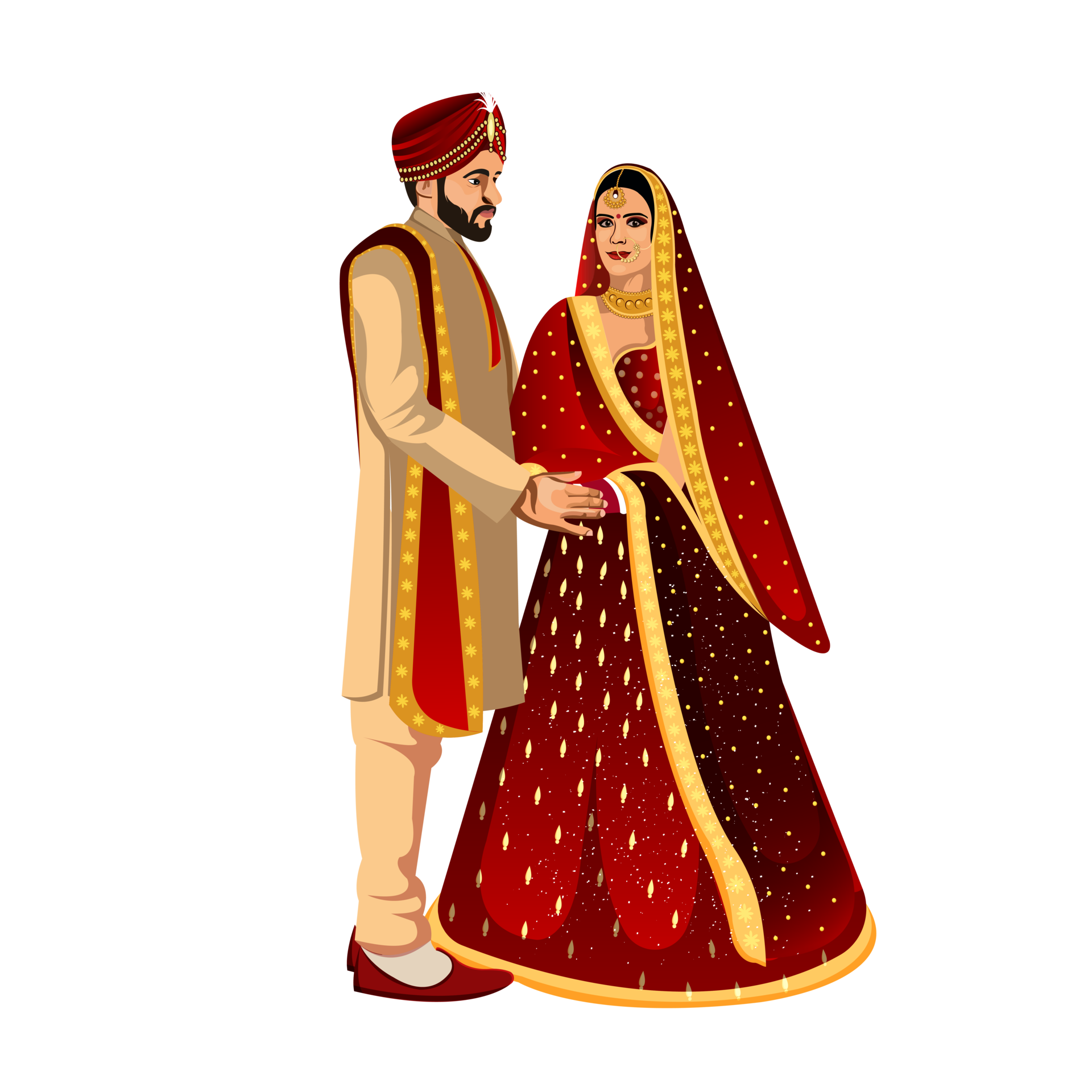 Indian wedding couple character bride and groom 12011843 PNG Indian wedding couple character bride and groom 12011843 PNG