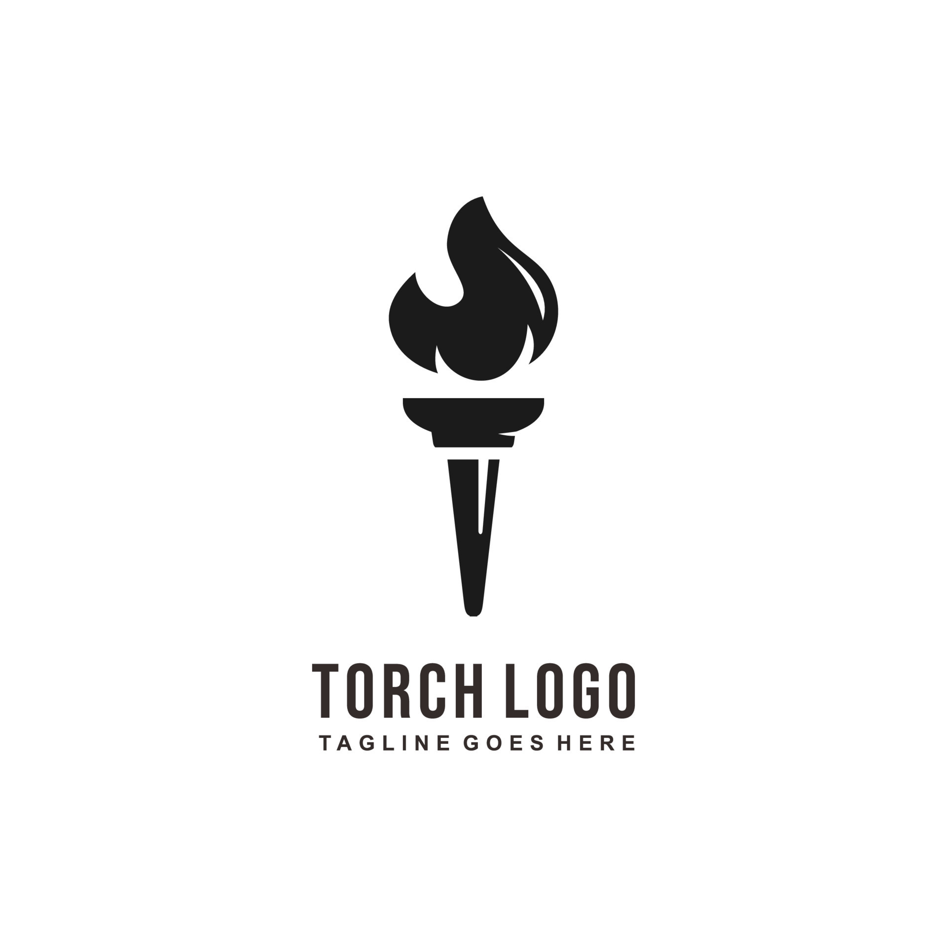Torch Logo Design Vector 12018572 Vector Art At Vecteezy