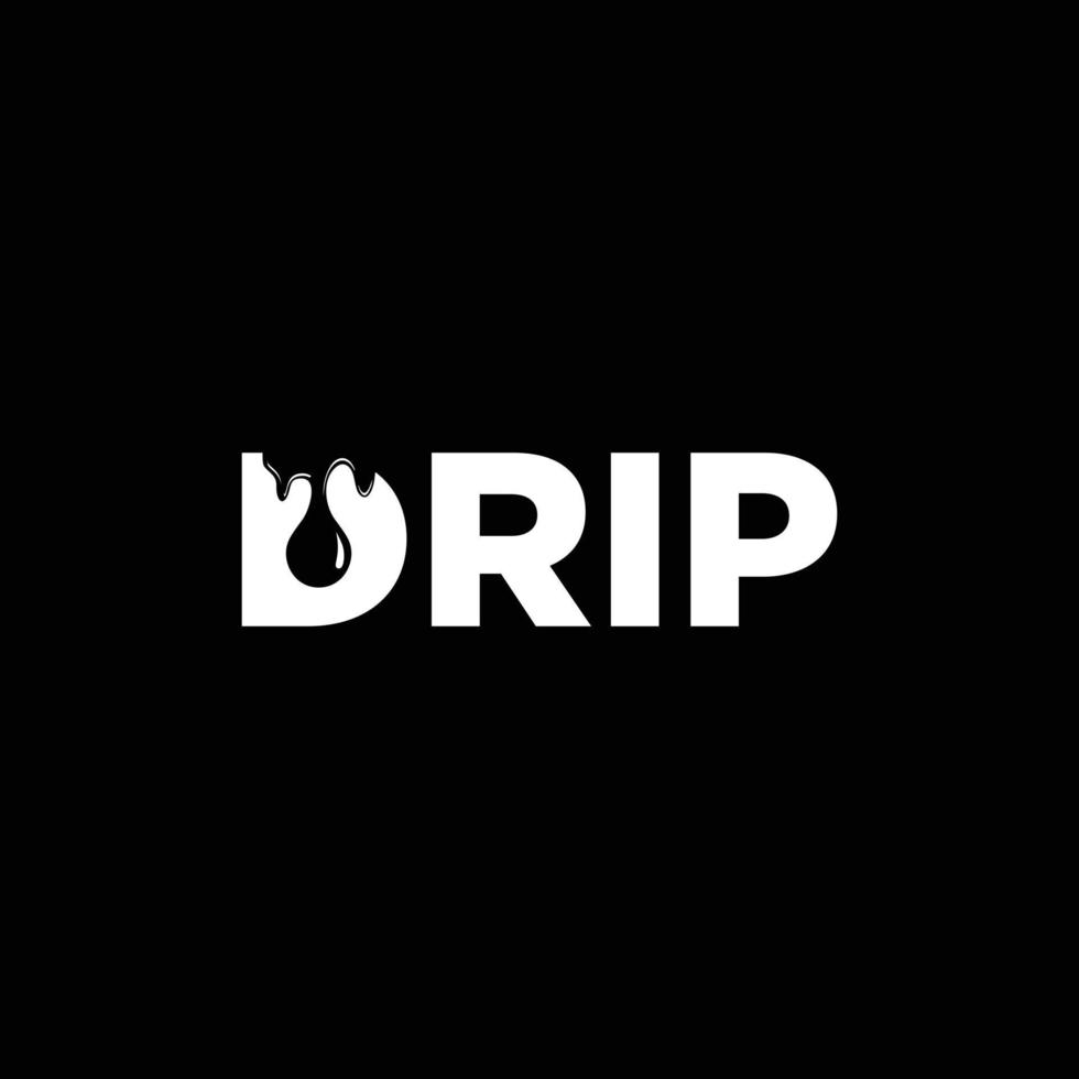 Drips Iconthe Word Drip With The Letter D Water Or Oil Drips 12020549 Vector Art At Vecteezy