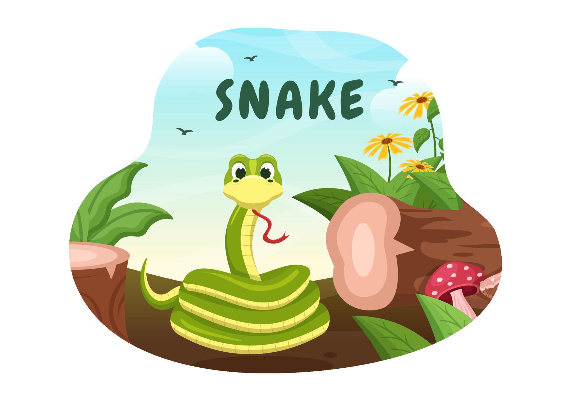 Set of Animal Reptile Template Hand Drawn Cartoon Flat Illustration ...