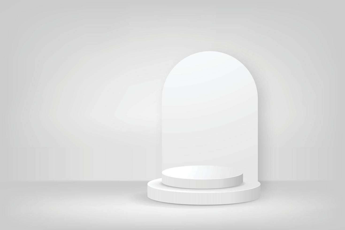 Podium Abstract Background Geometric Shape White Colors Scene White