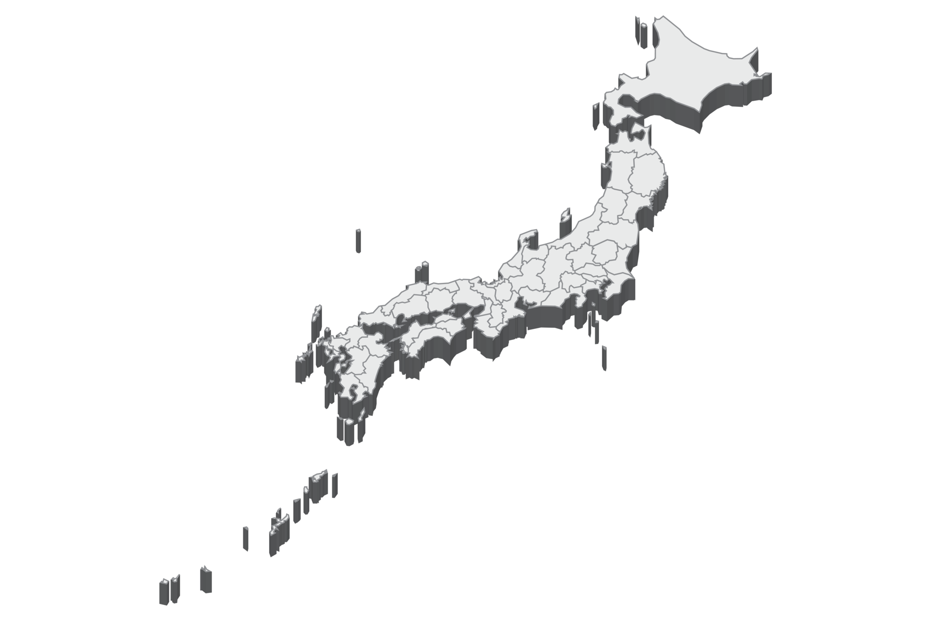 Ilustración de mapa 3D de Japón 12025078 PNG
