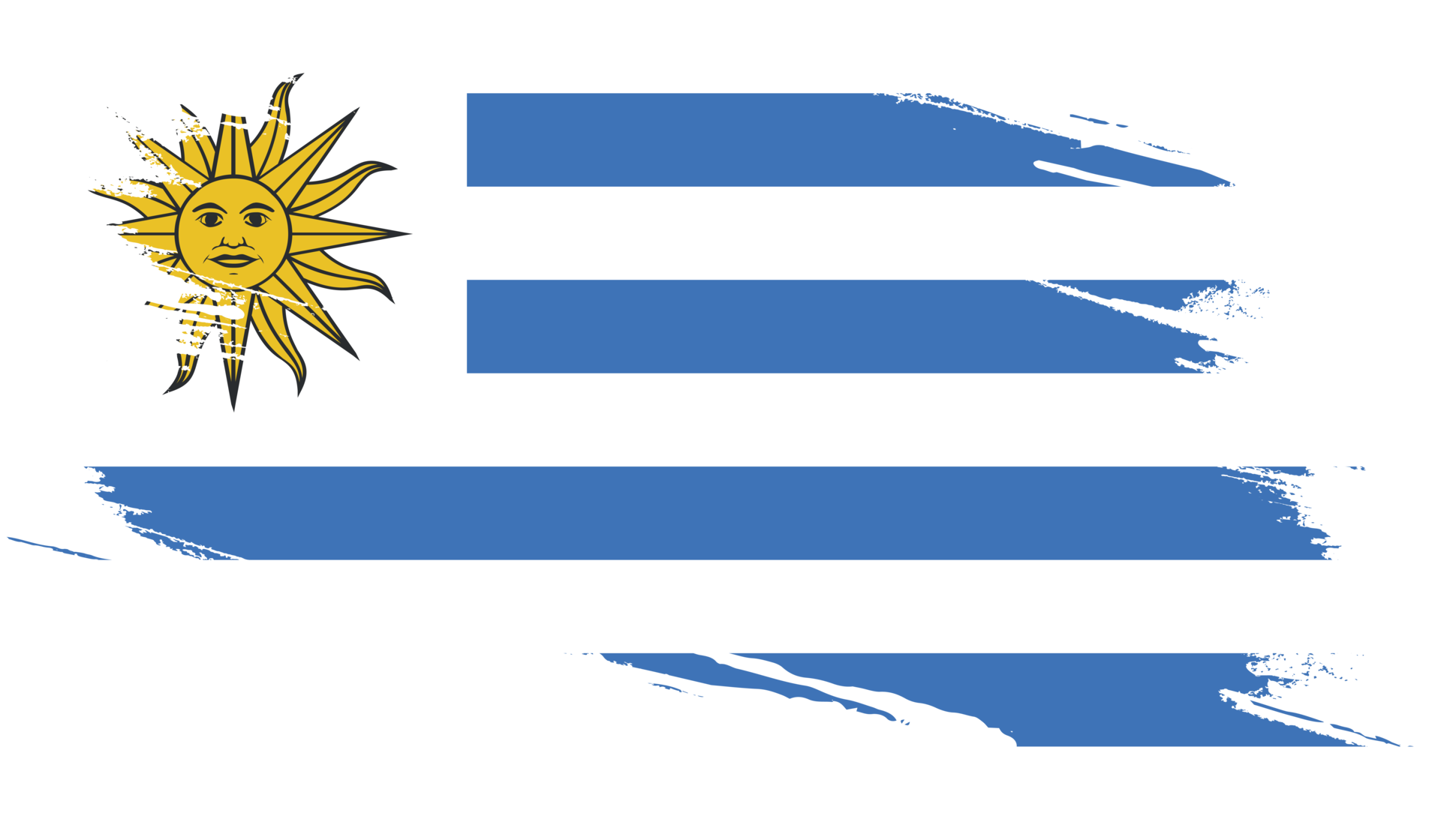 Uruguay Flag In Grunge Style 12025120 Png