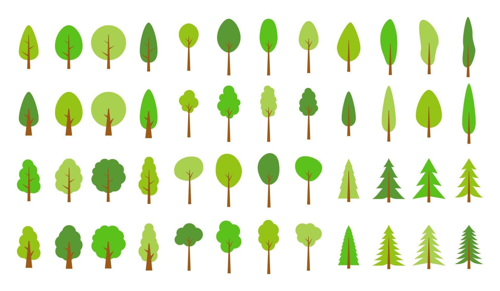 Set of pattern Green Pine trees 12027423 Vector Art at Vecteezy