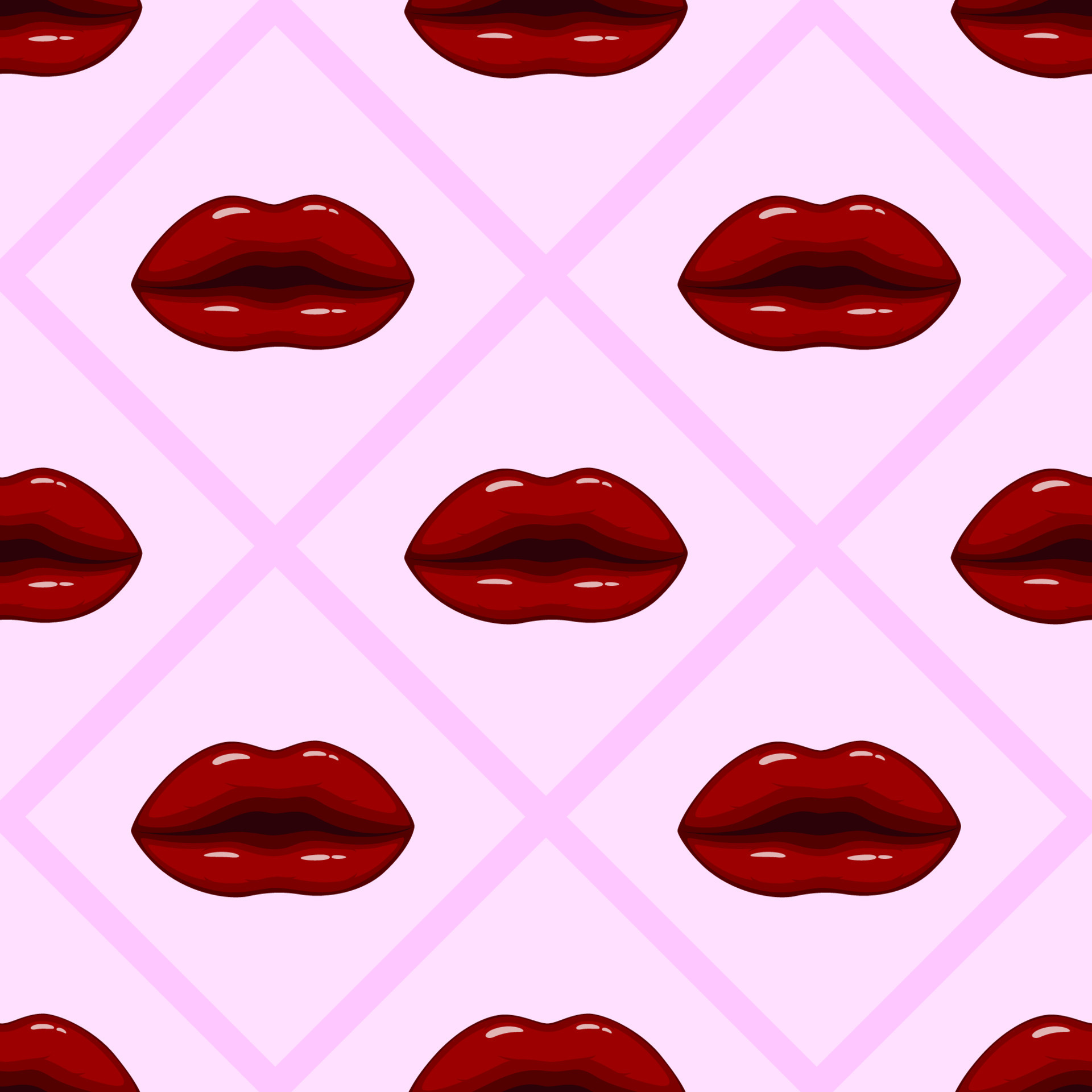 Seamless Pattern Red Lips 12027598 Vector Art At Vecteezy