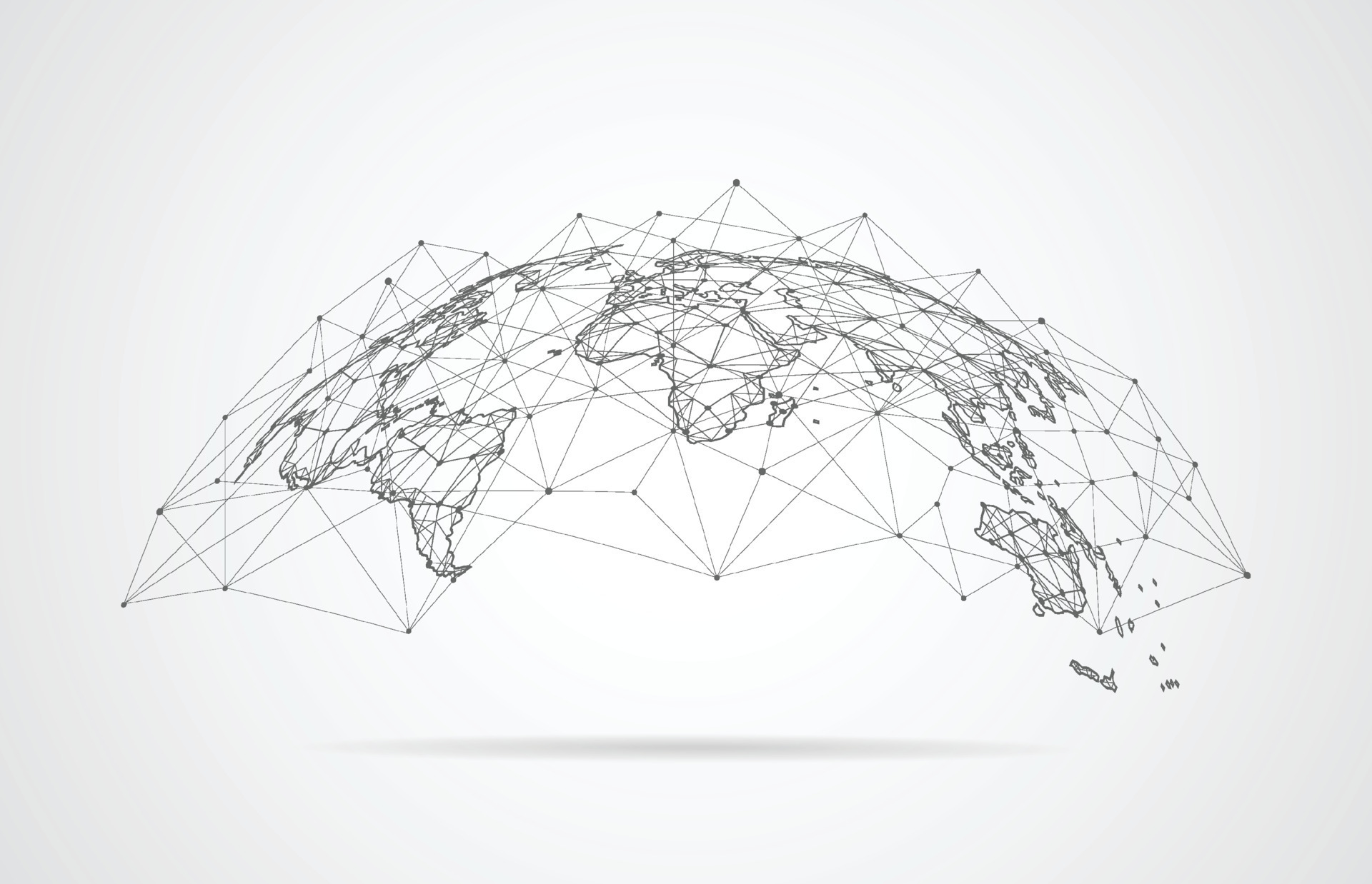 Global Network Connection World Map Point And Line Composition Concept
