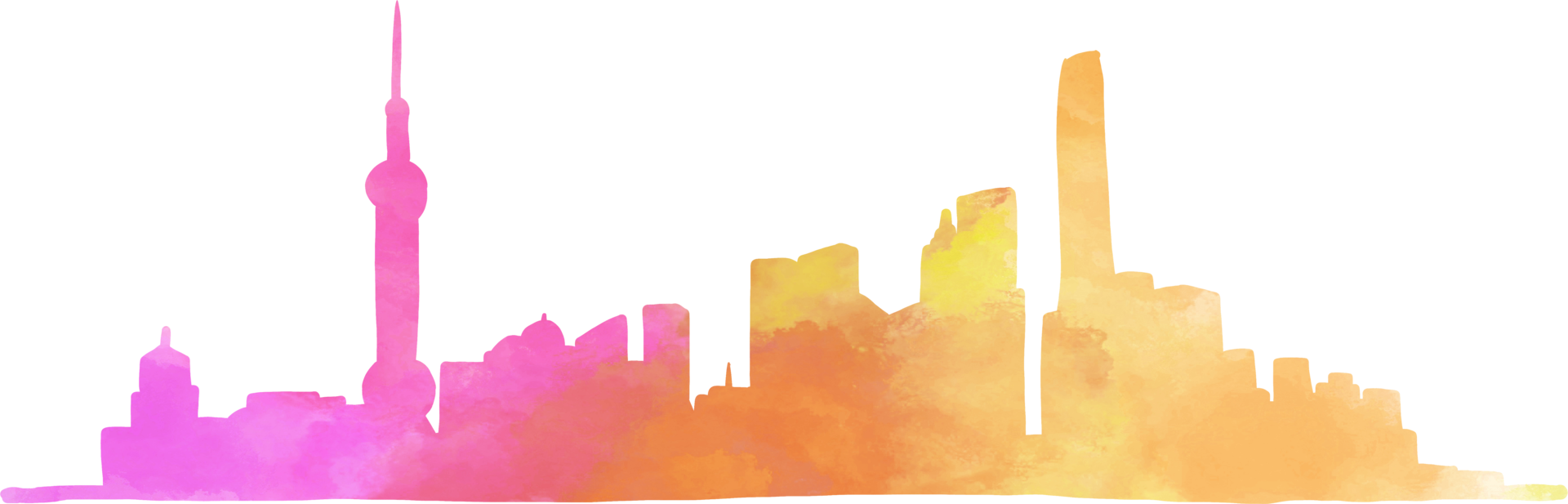 shanghai cityscape skyline colorful watercolor style illustration ... shanghai cityscape skyline colorful watercolor style illustration ...
