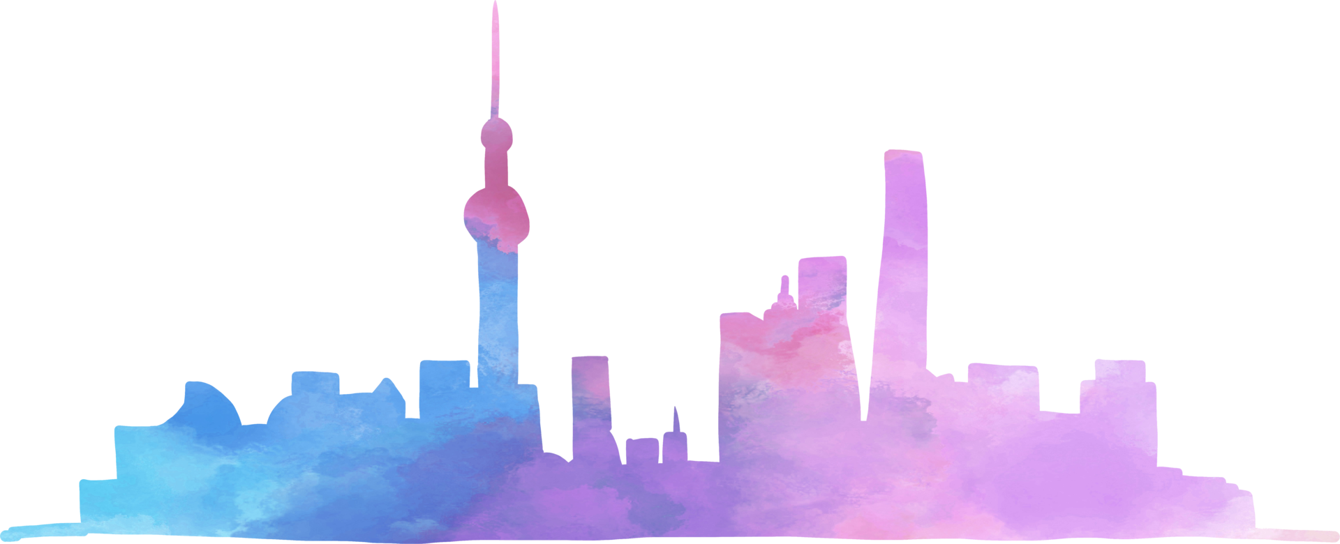 shanghai cityscape skyline colorful watercolor style illustration ... shanghai cityscape skyline colorful watercolor style illustration ...