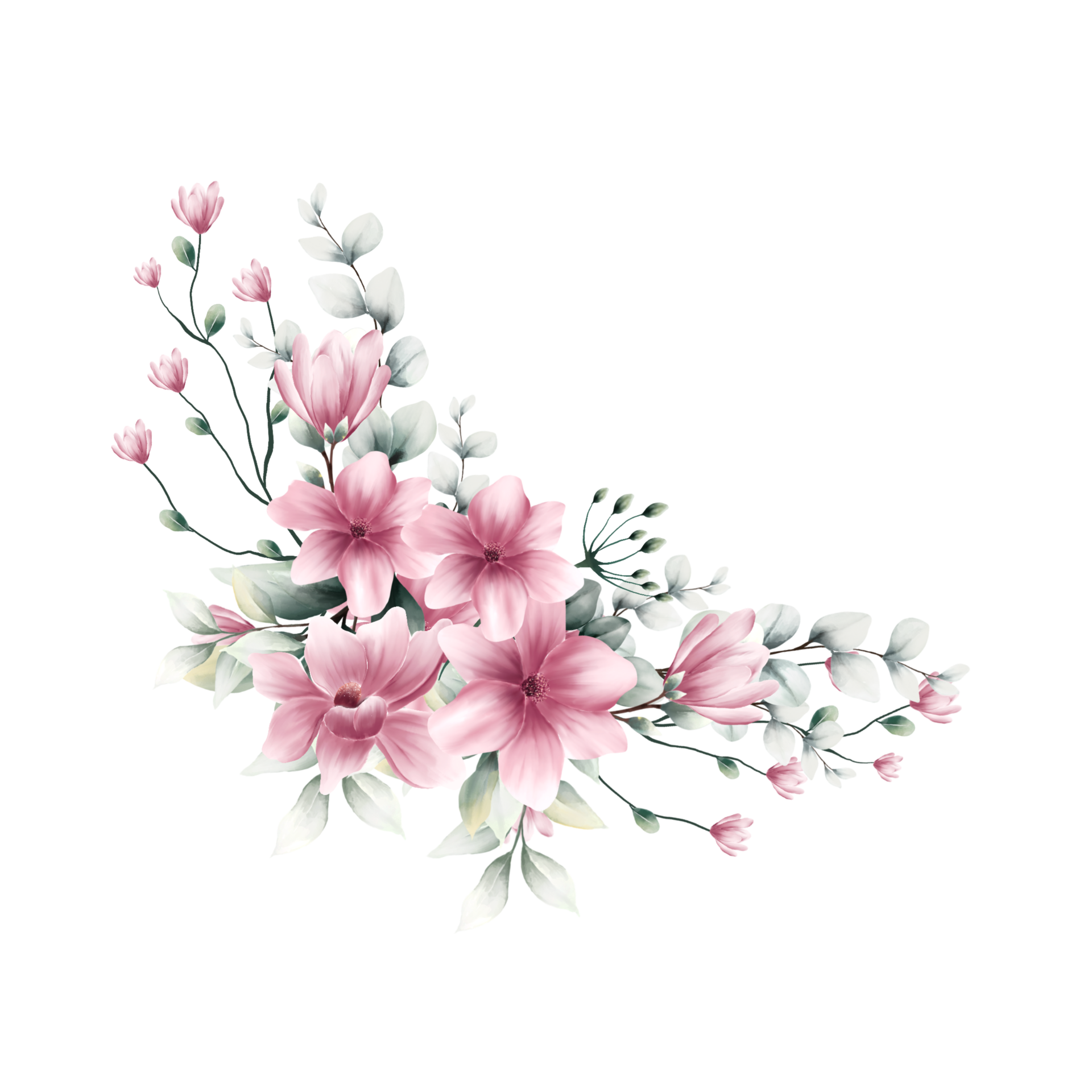 ramo de flores acuarela 12028179 PNG ramo de flores acuarela 12028179 PNG