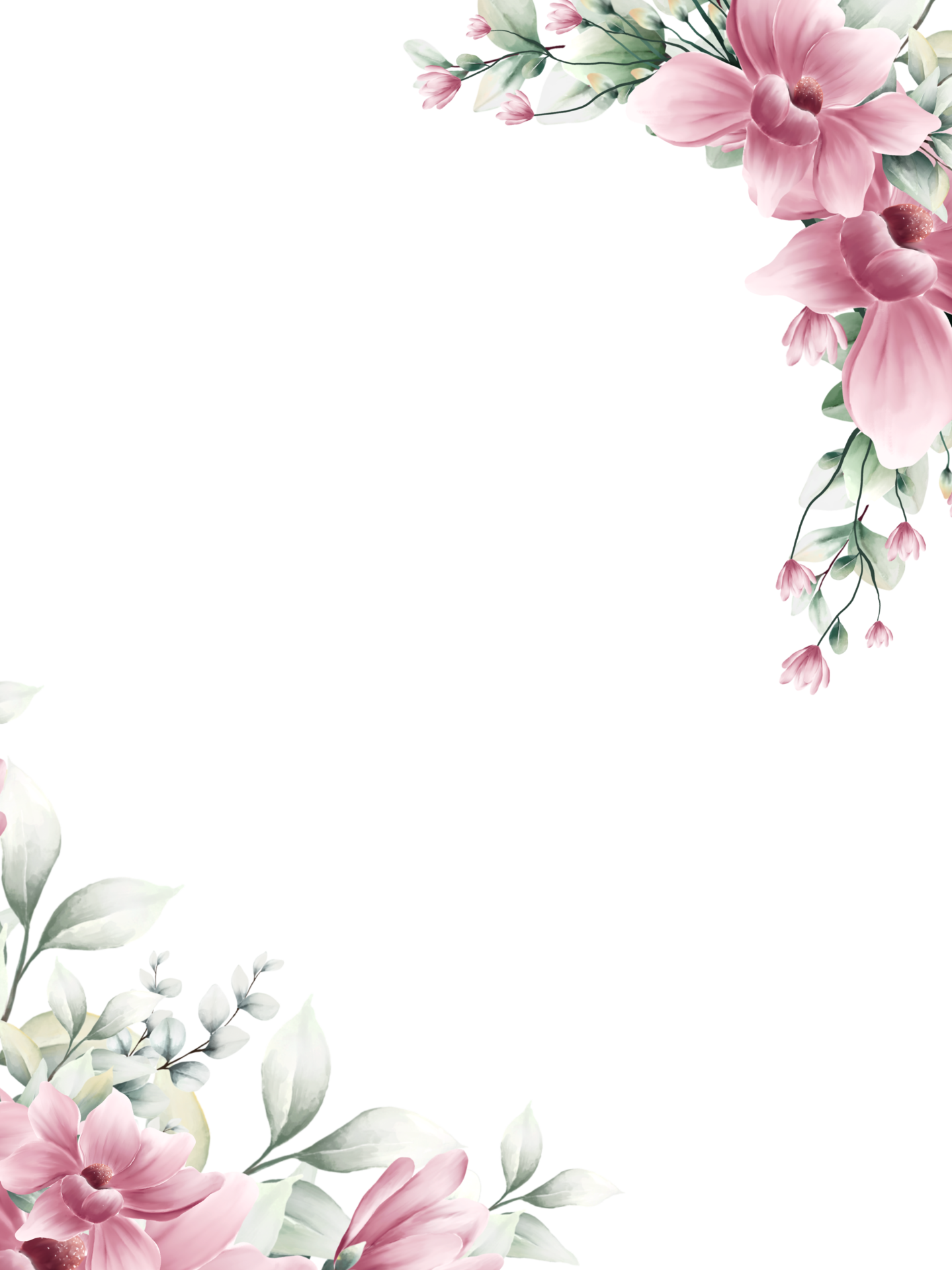 Watercolor pink flower frame 12028213 PNG Watercolor pink flower frame 12028213 PNG