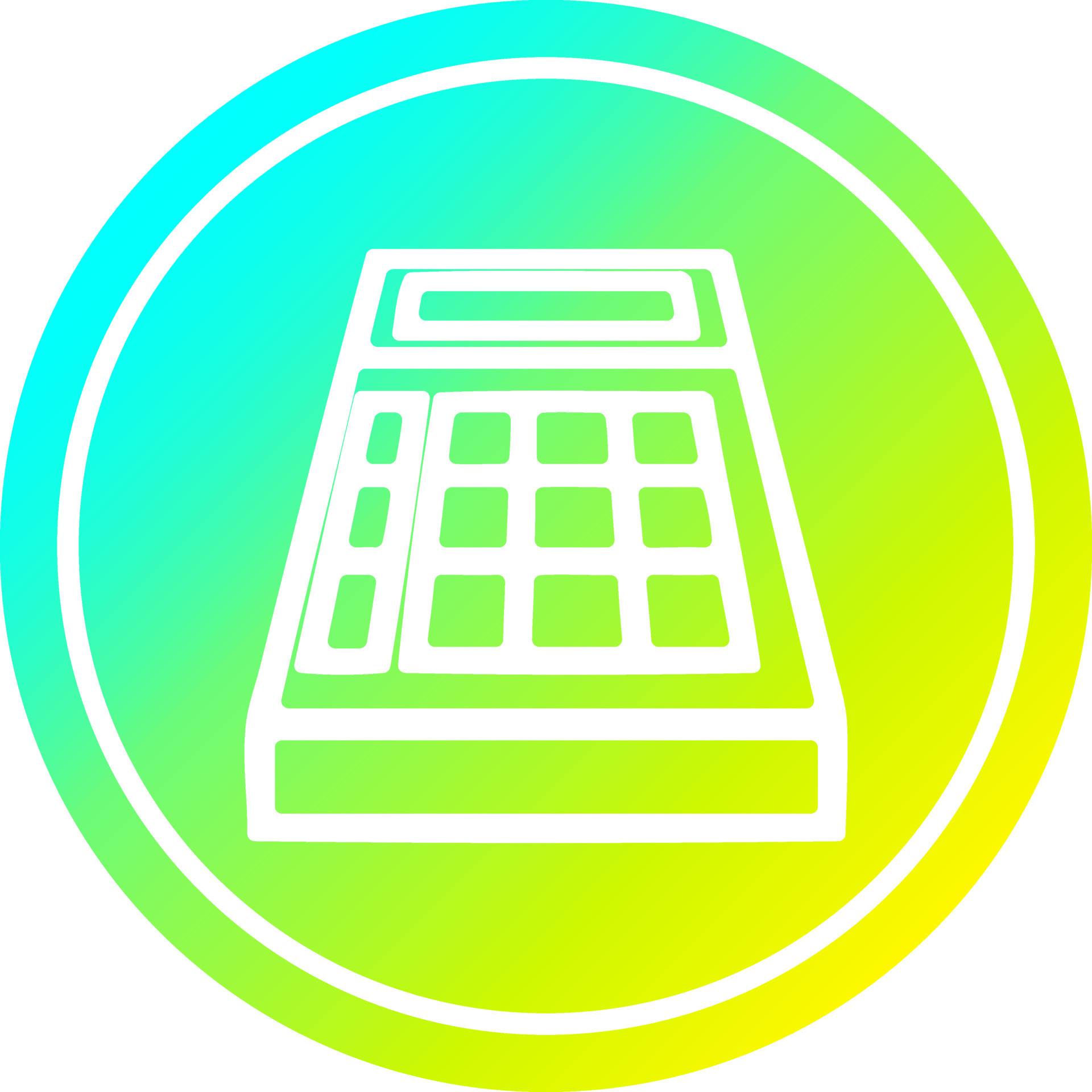 math calculator circular in cold gradient spectrum 12028737 Vector Art ...