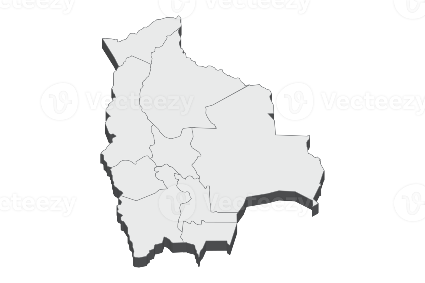 Ilustración De Mapa 3d De Bolivia 12031257 Png