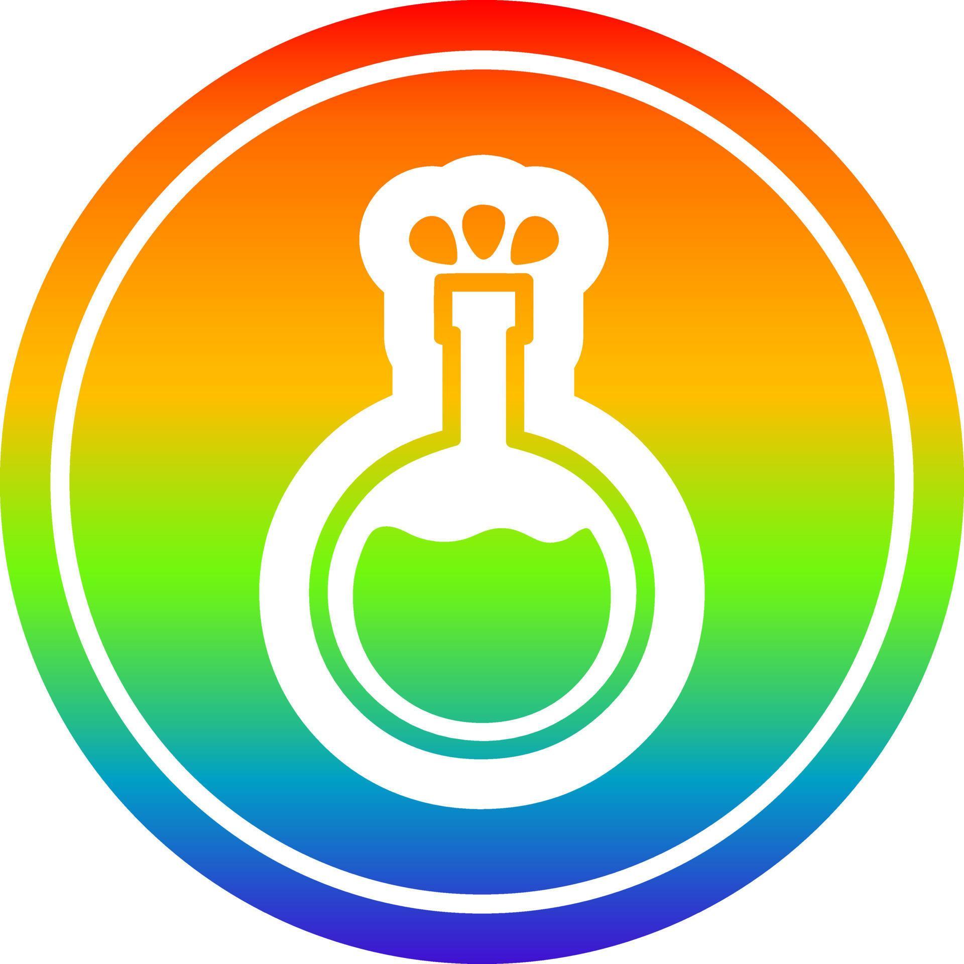Science Experiment Circular In Rainbow Spectrum 12032554 Vector Art At