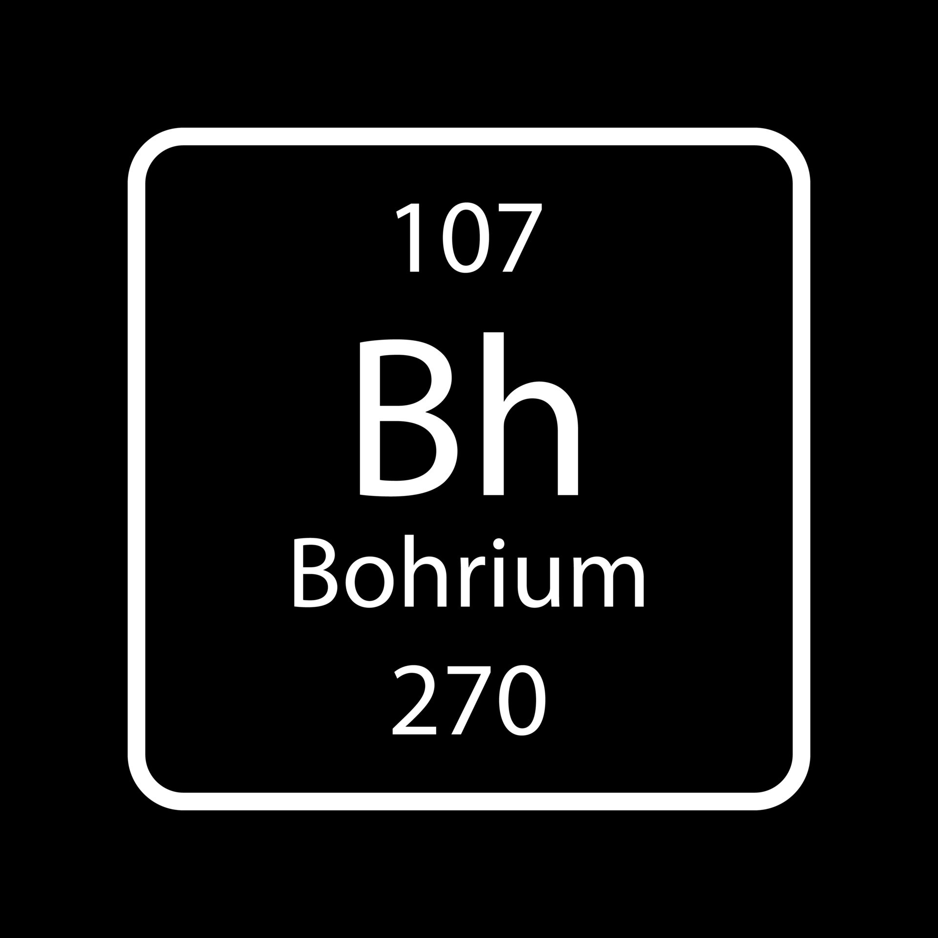 Bohrium symbol. Chemical element of the periodic table. Vector illustration. 12034760 Vector Art ...