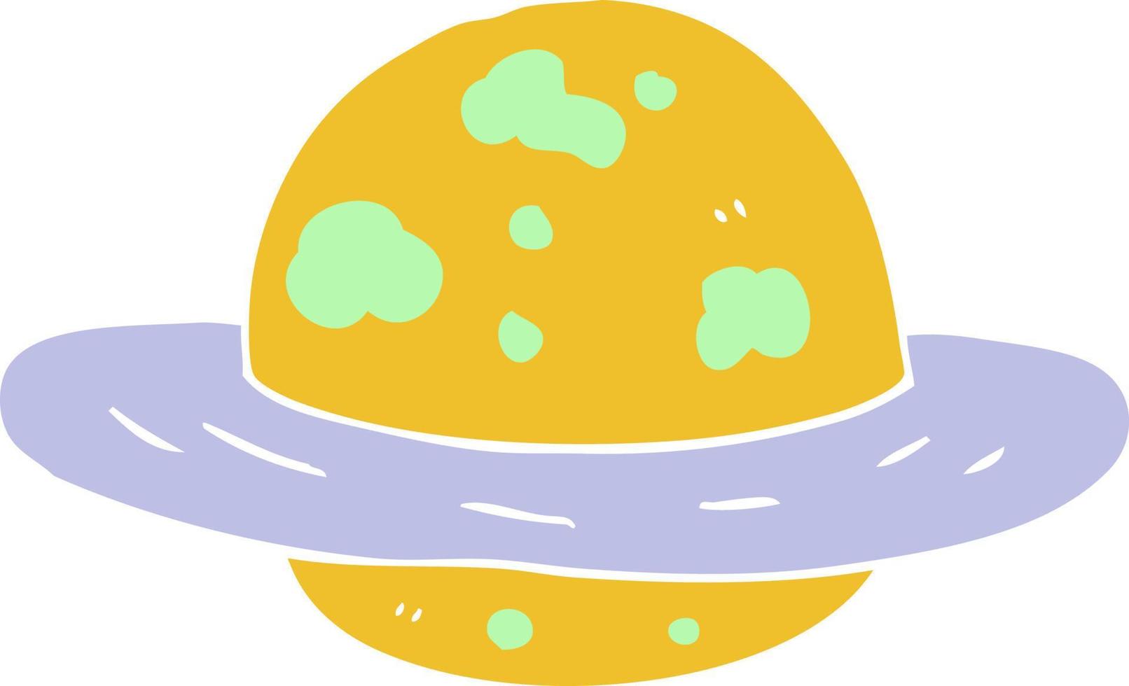 flat color illustration of planet 12036707 Vector Art at Vecteezy