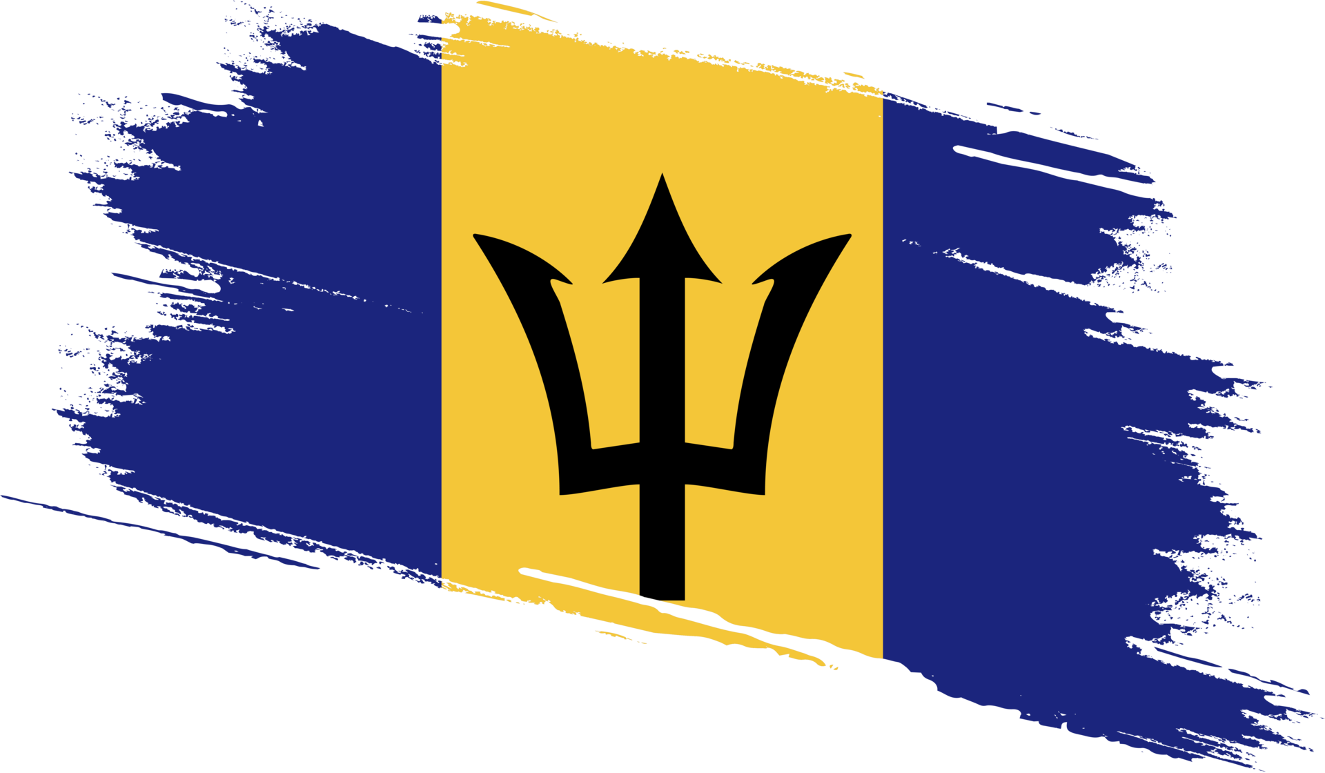 Barbados Flag With Grunge Texture 12037428 Png 2832