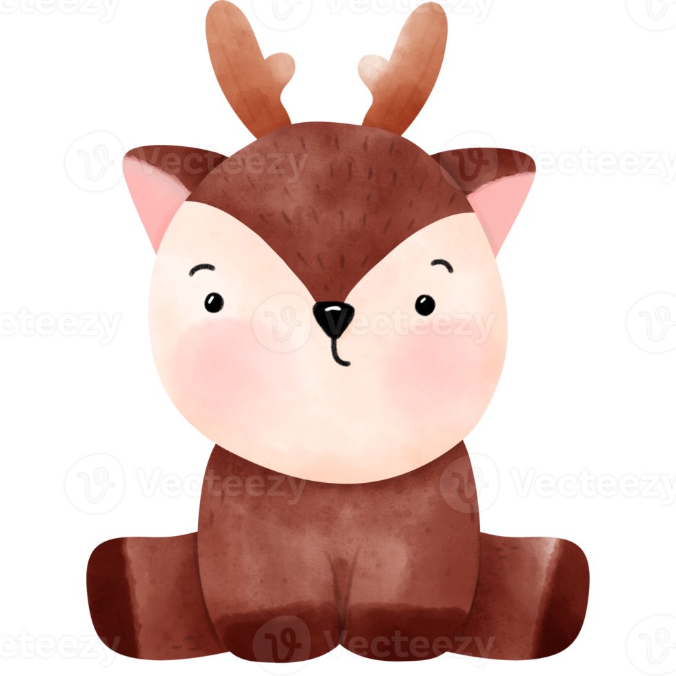 Watercolor Christmas Reindeer 12038846 Png