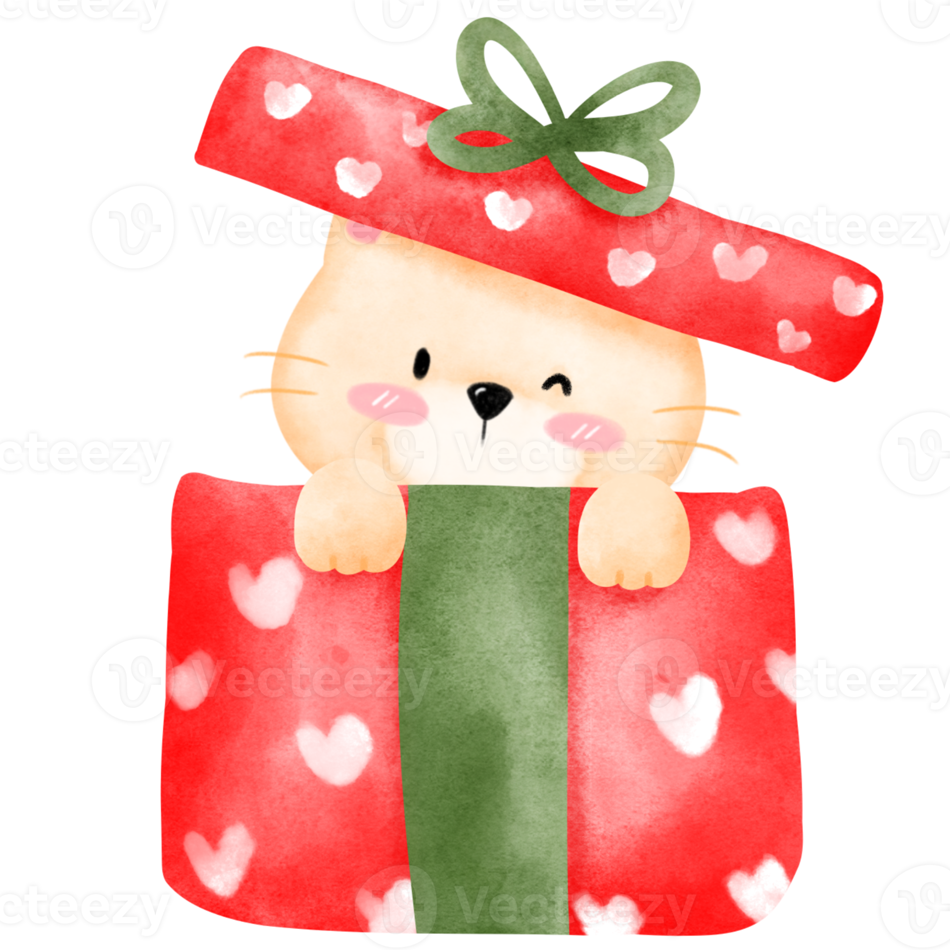 Cute Cat Watercolor Christmas 12039182 Png