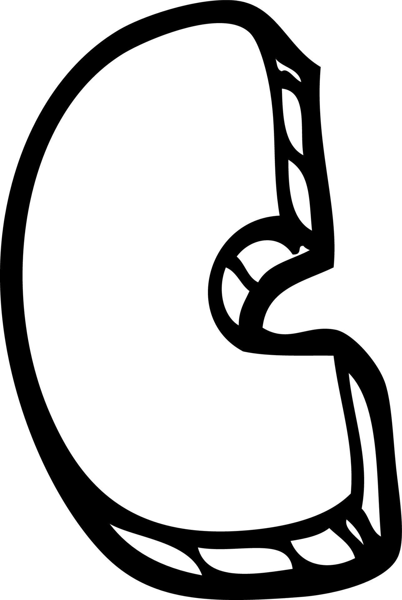 line drawing cartoon letter c 12039503 Vector Art at Vecteezy