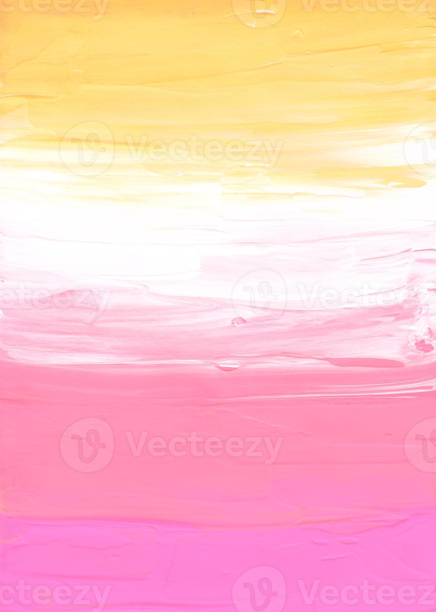 Abstract pastel yellow, pink and white background. Brush strokes on ...