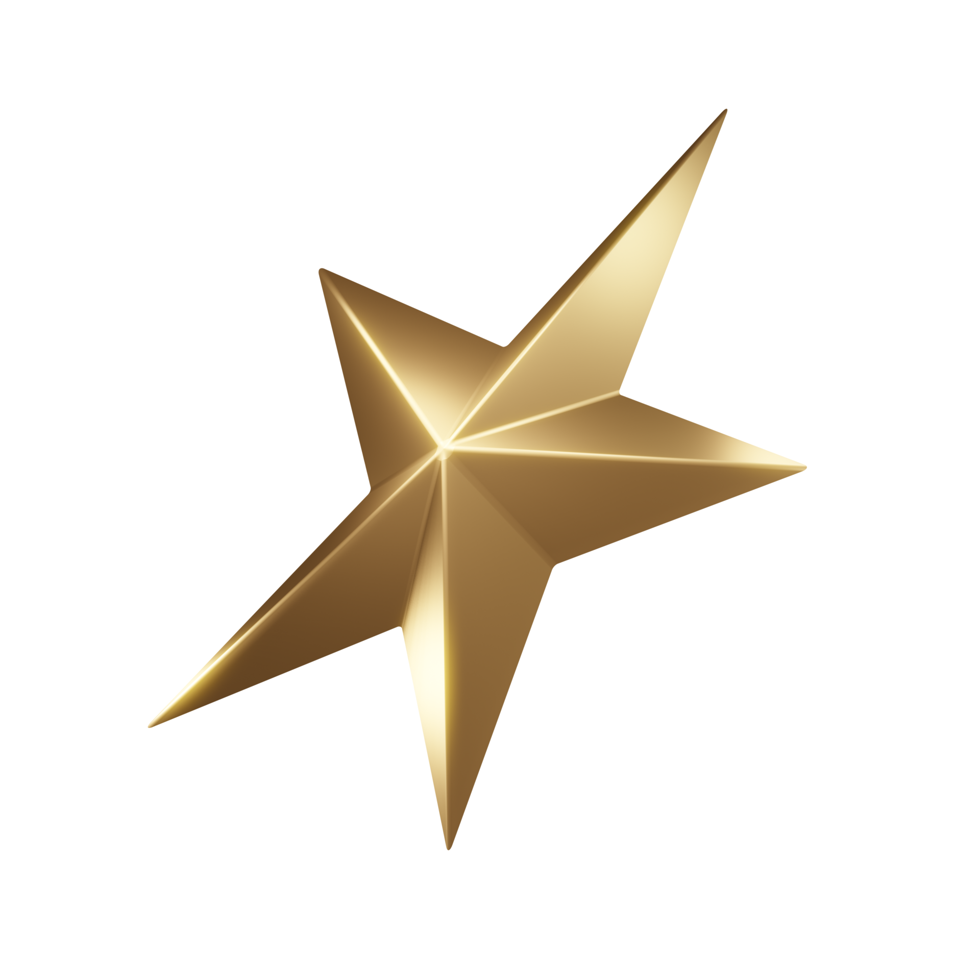 3d Gold Star Png