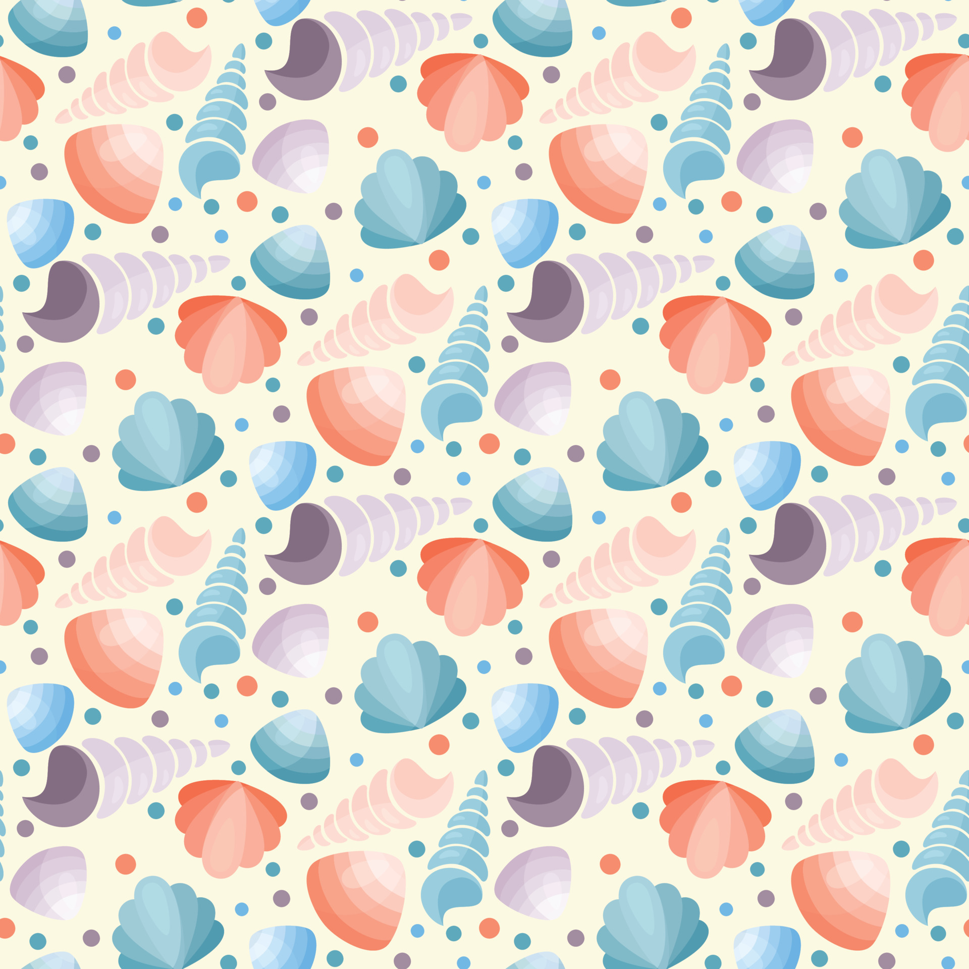 sea shells pattern 12044625 Vector Art at Vecteezy