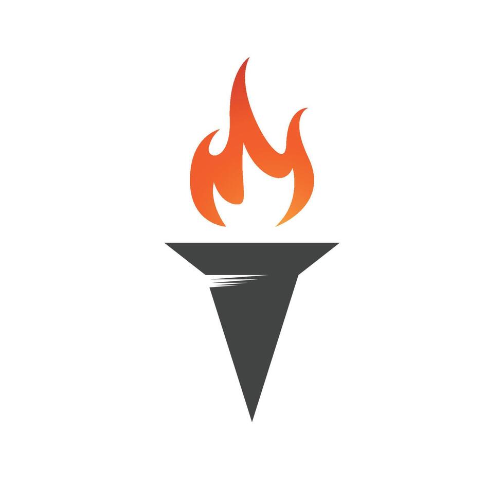 torch icon. Vector image for logos websites applications and thematic ...