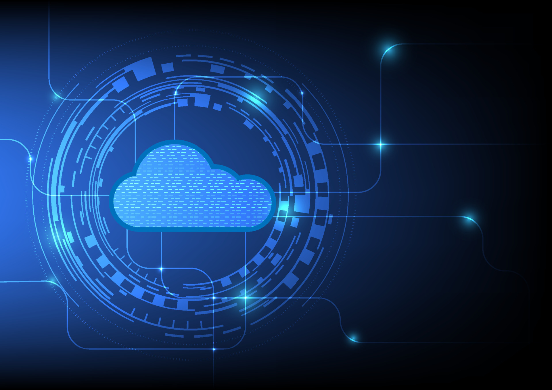 Cloud Computing Technology Concept Futuristic Technology Background