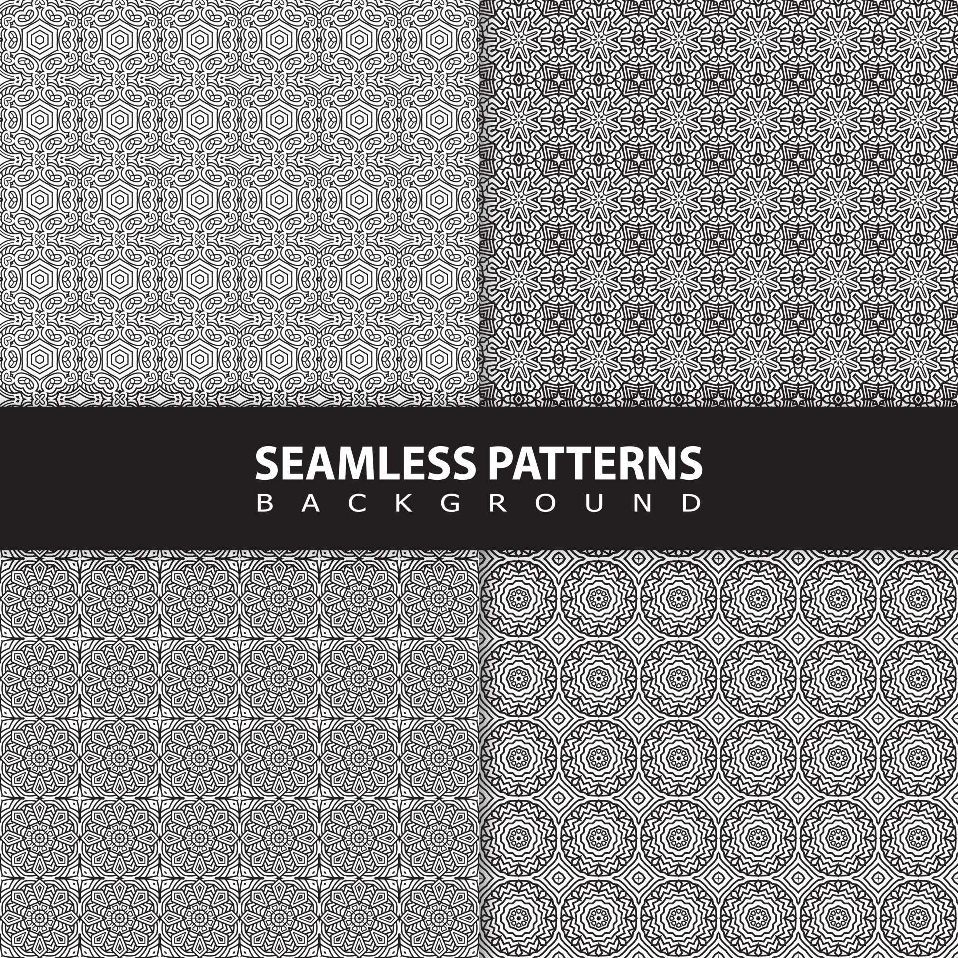 Set of Geometric seamless patterns 12045457 Vector Art at Vecteezy