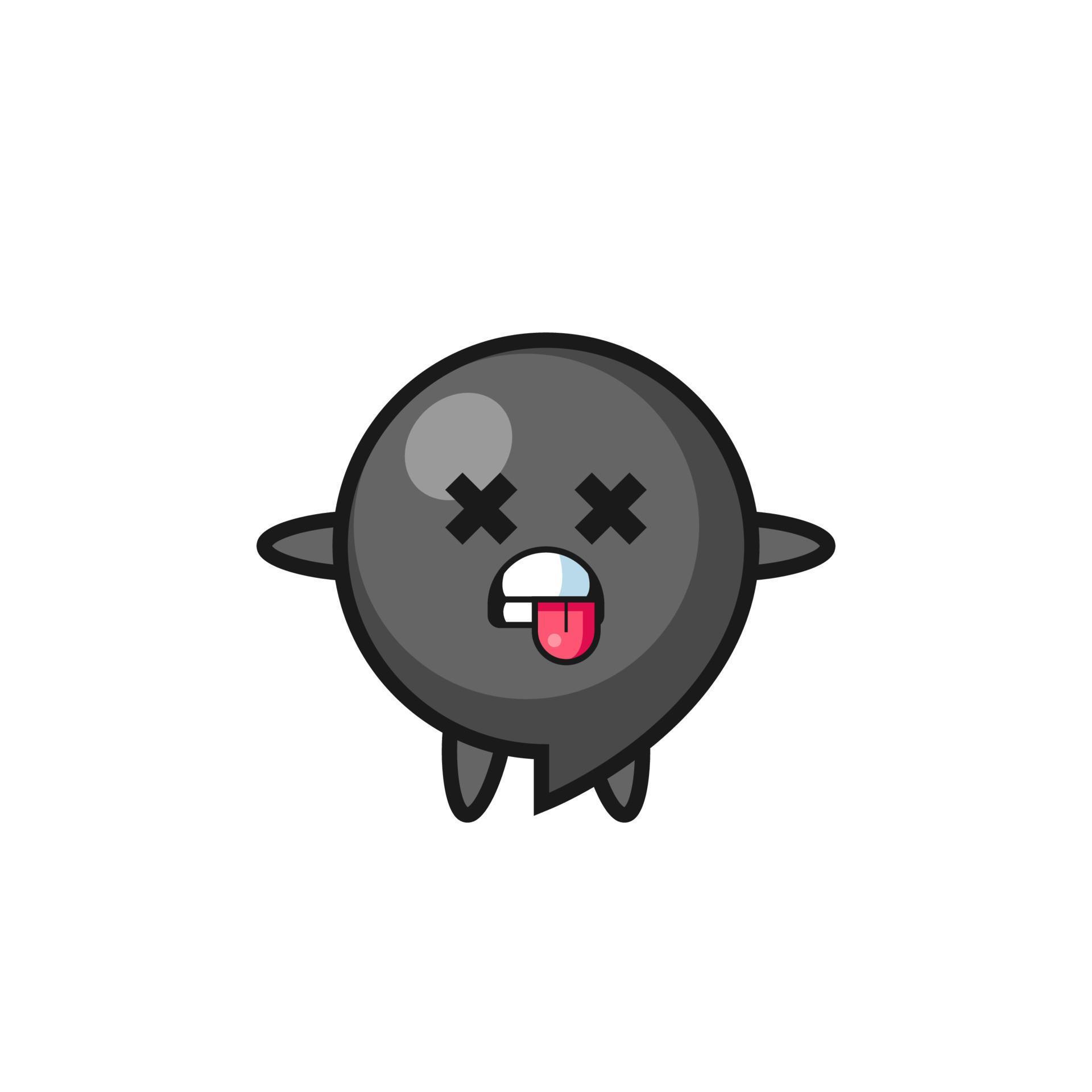 Character Of The Cute Comma Symbol With Dead Pose 12046337 Vector Art