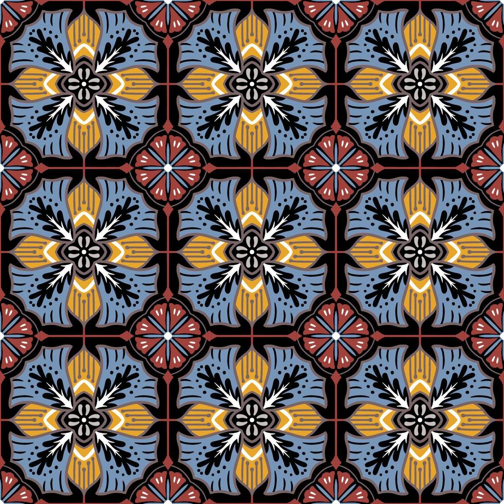 Seamless Pattern Decorative Flower Pattern In Vintage Mandala Style