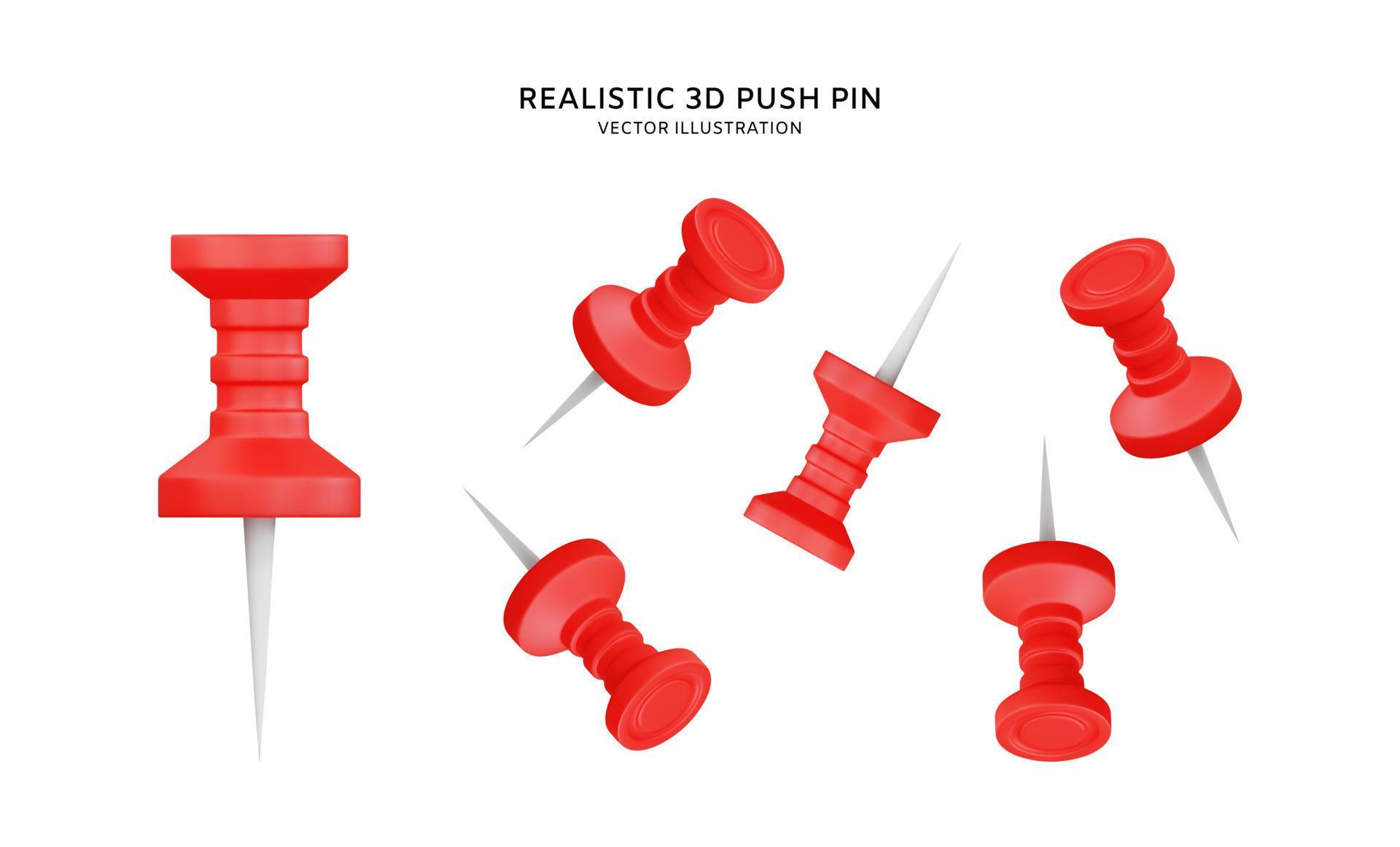 Realistic 3d push pin vector illustration 12051212 Vector Art at Vecteezy
