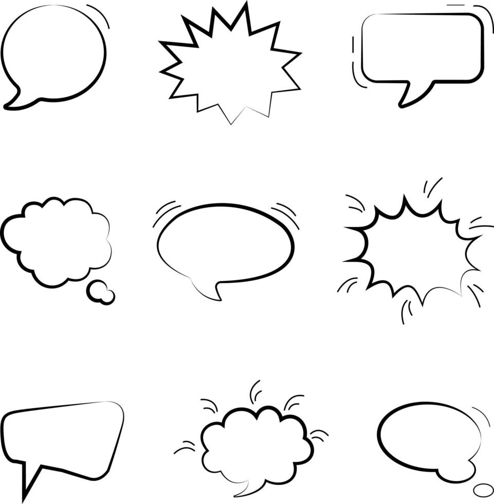 The Vector Of The Speech Bubble The Image Of The Dialog In Black And White Free Vector