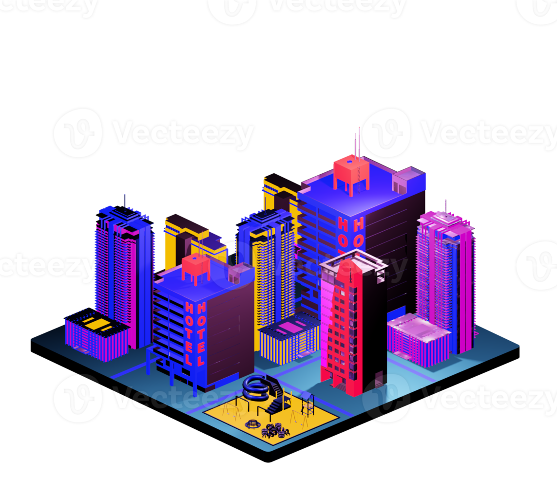 Edificio Isométrico En Estilo Retro 12053854 Png