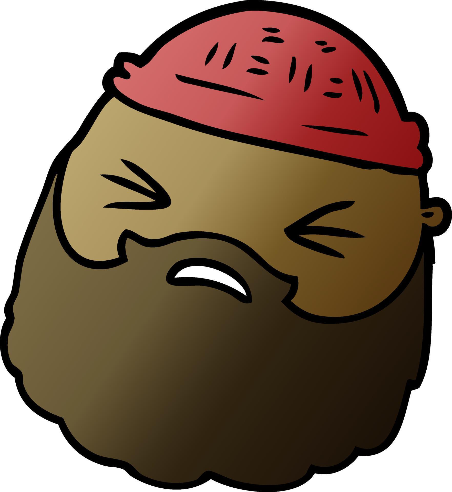 cartoon male face with beard 12055057 Vector Art at Vecteezy