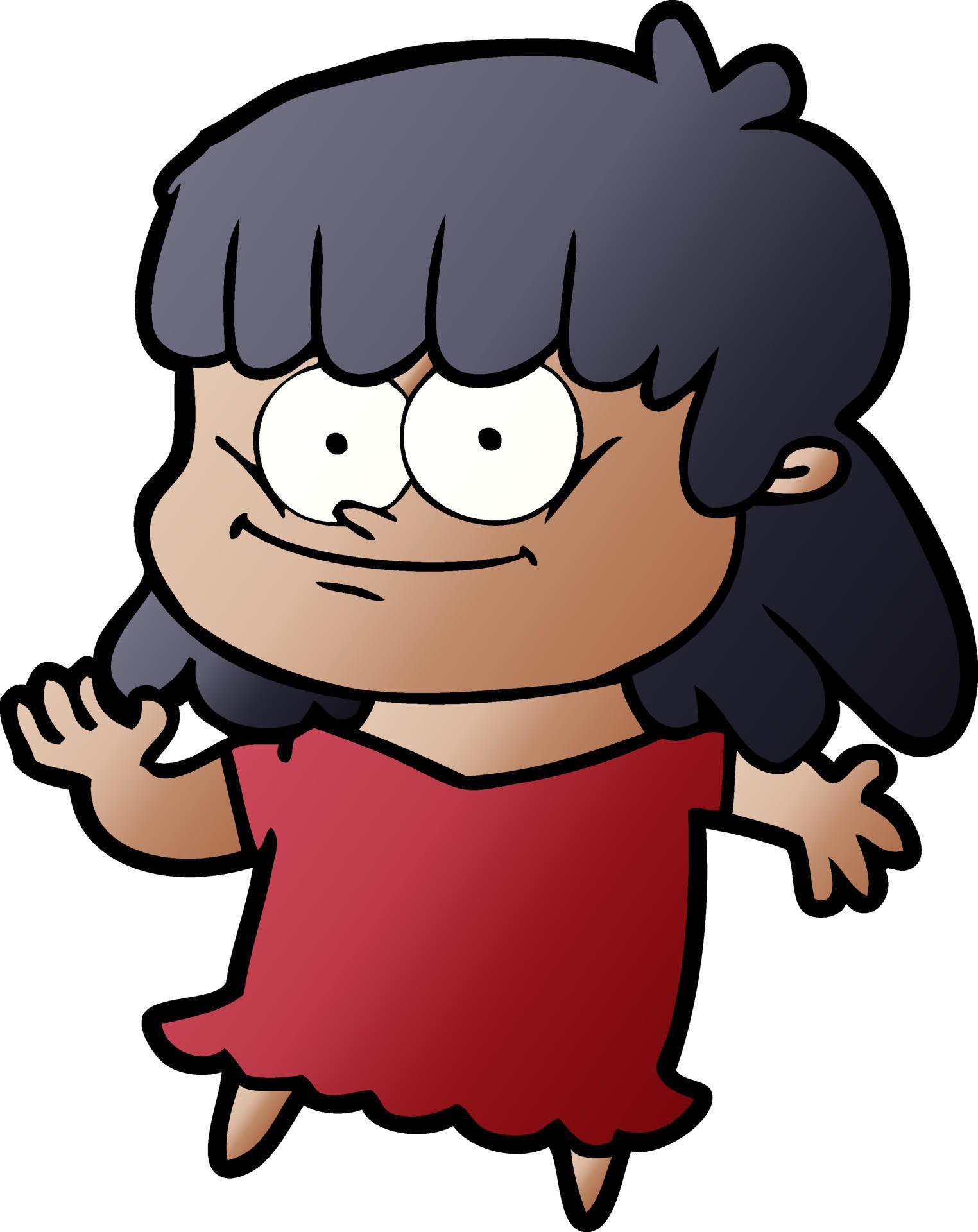 cartoon smiling woman 12056793 Vector Art at Vecteezy