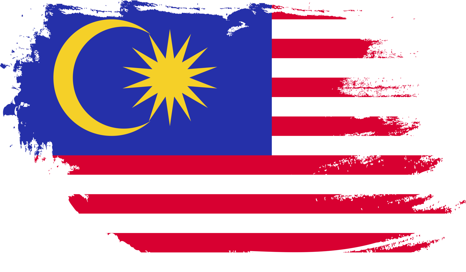 Malaysia Flag With Grunge Texture 12057225 Png
