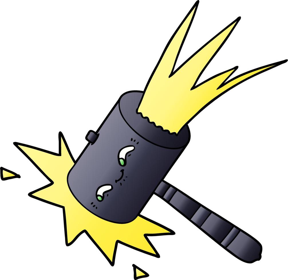 Cartoon Hammer Banging 12057415 Vector Art At Vecteezy