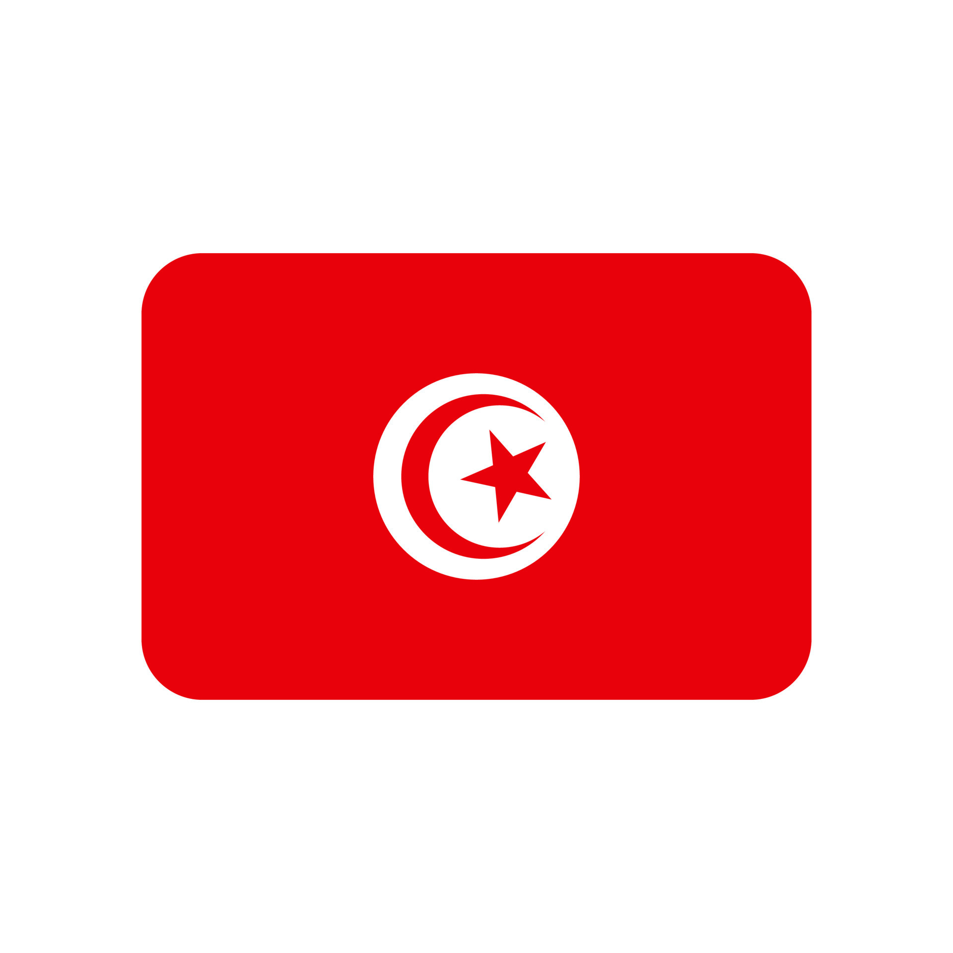 Tunisia Vector Flag With Rounded Corners Isolated On White Background 12058581 Vector Art At