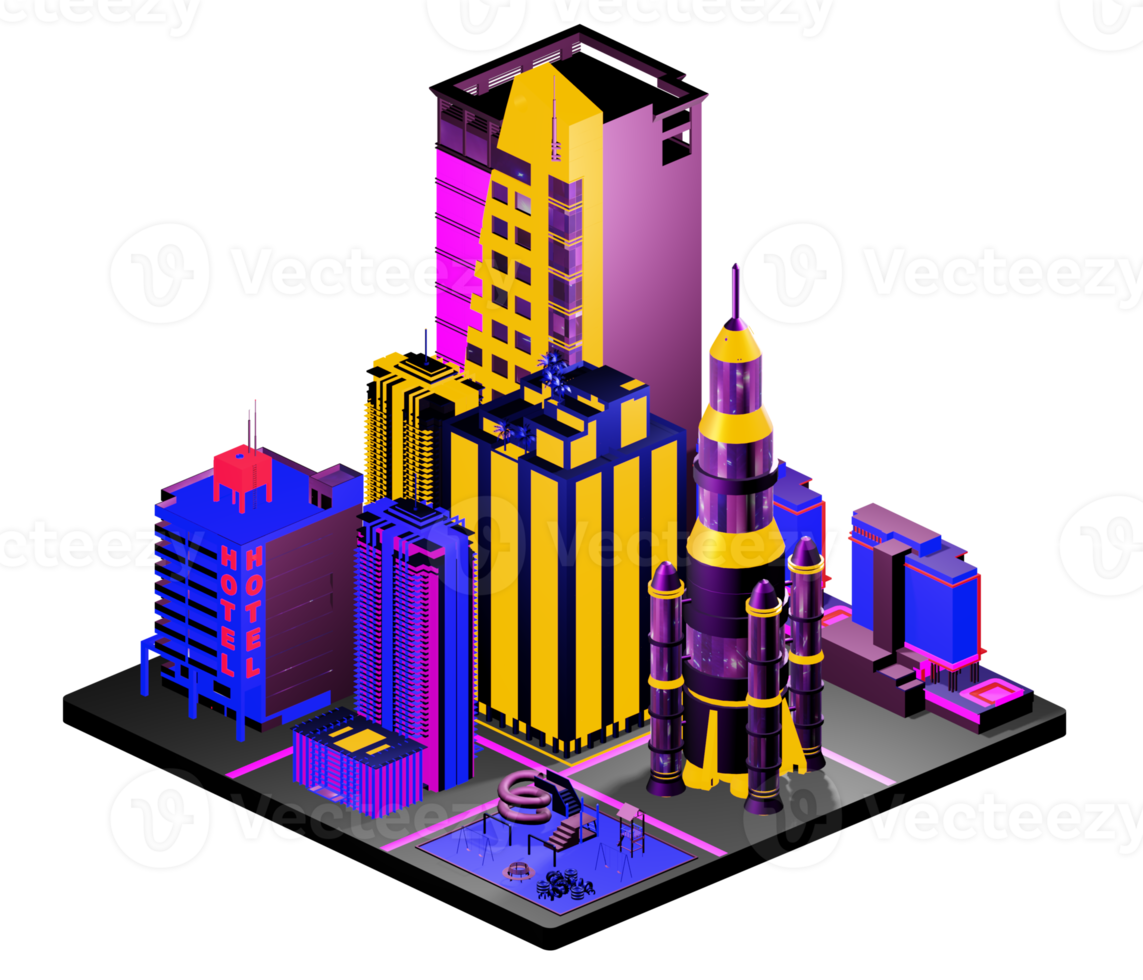 Edificio Isométrico Retro 12059879 Png