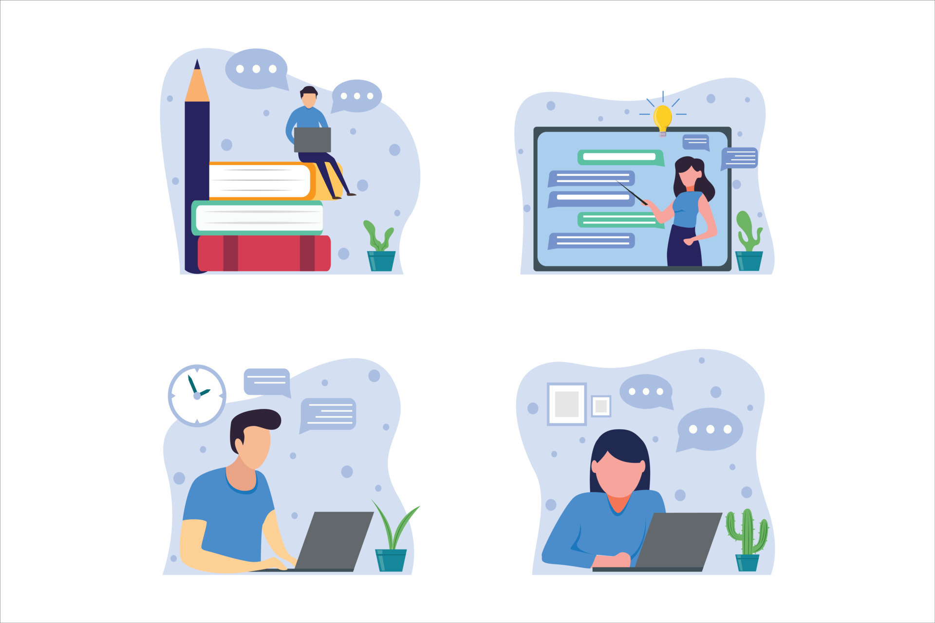 diseño de paquete plano de aprendizaje electrónico 12062189 Vector en Vecteezy