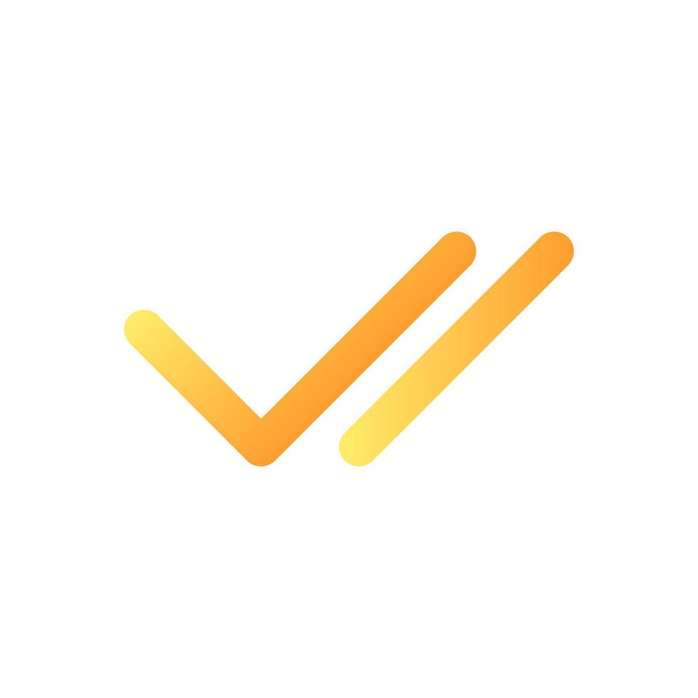Double checkmark pixel perfect flat gradient color ui icon. Message is ... Double checkmark pixel perfect flat gradient color ui icon. Message is ...