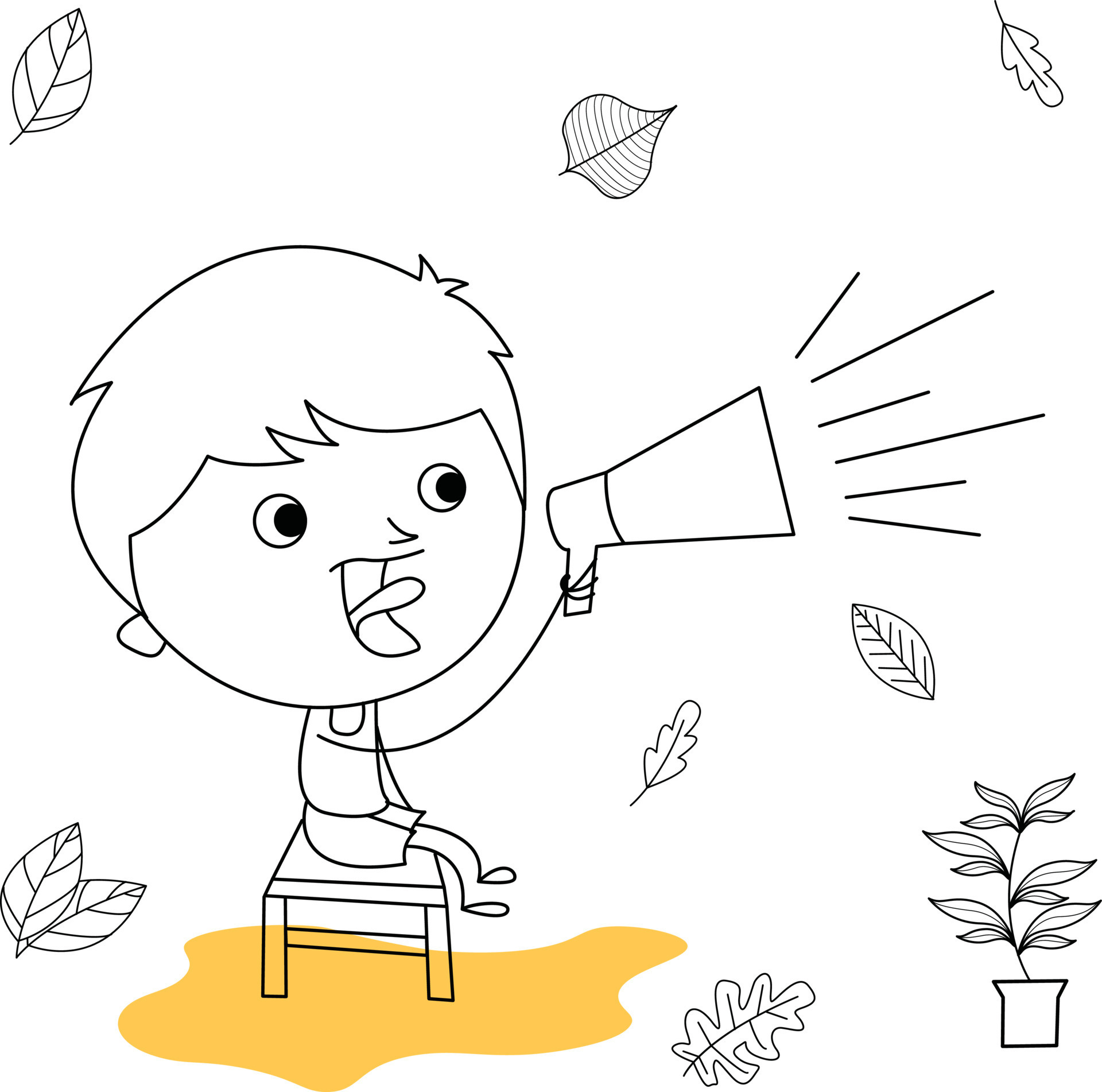 Illustration Of Someone Giving An Announcement Promotion 12067340