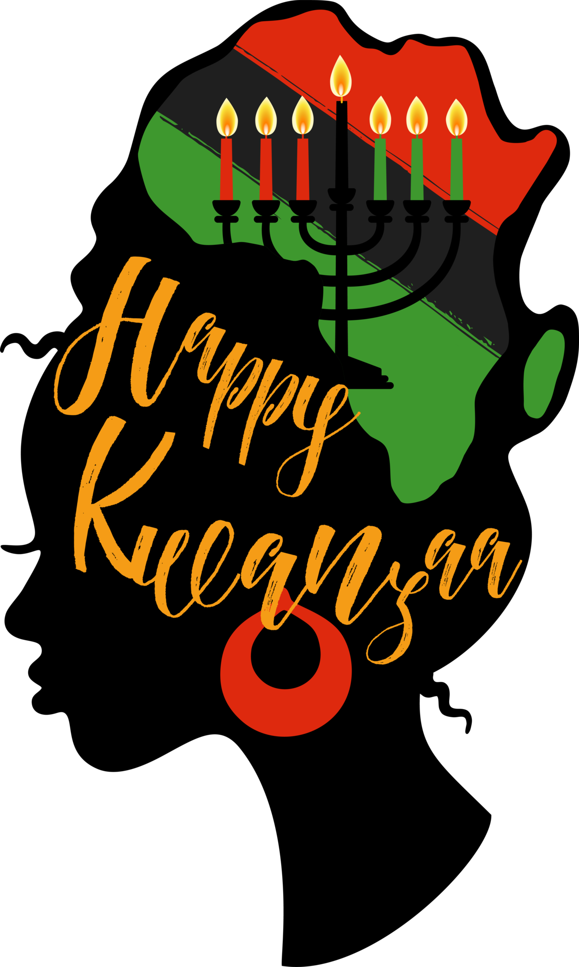 Greeting Card For Kwanzaa With African Women Happy Kwanzaa Decorative Greeting Card Seven