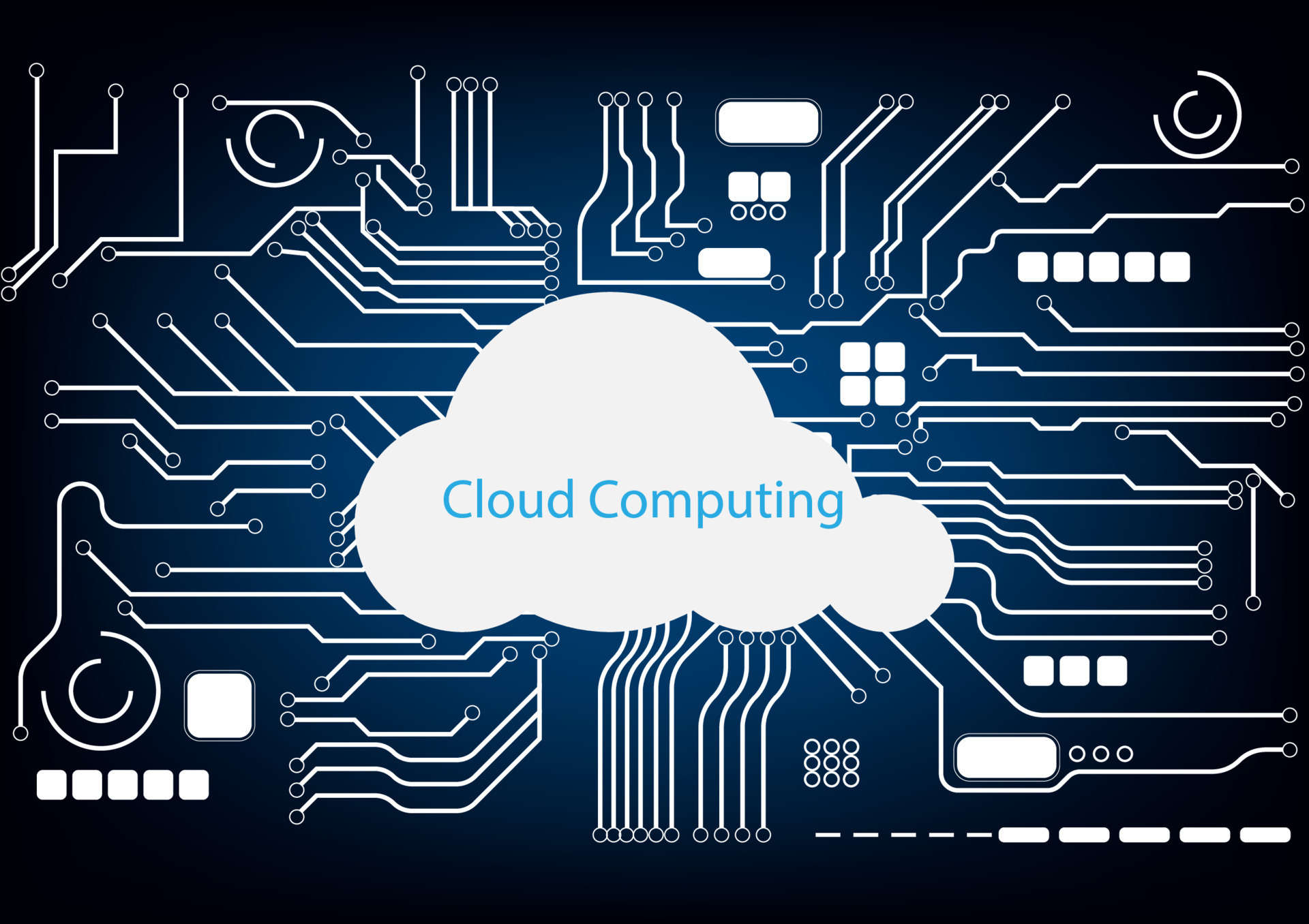 Graphics Design Hitech Technology Cloud Computing Concept Computer Accessing Online Network
