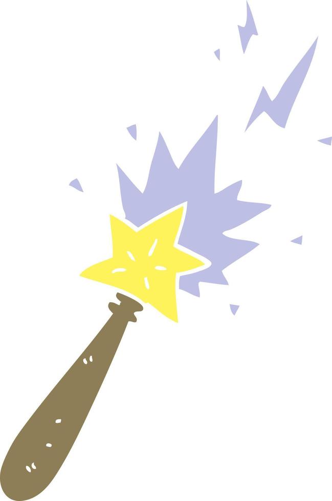 flat color illustration cartoon magic wand 12070648 Vector Art at Vecteezy
