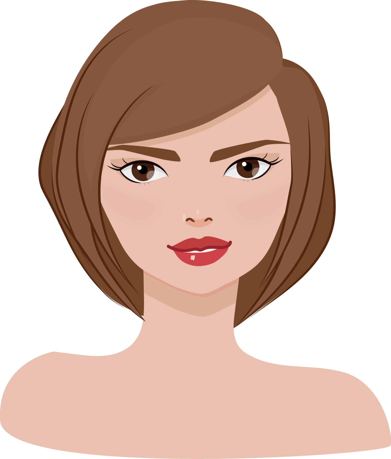 Woman Face Portrait In Different Hair Style 12071720 Png